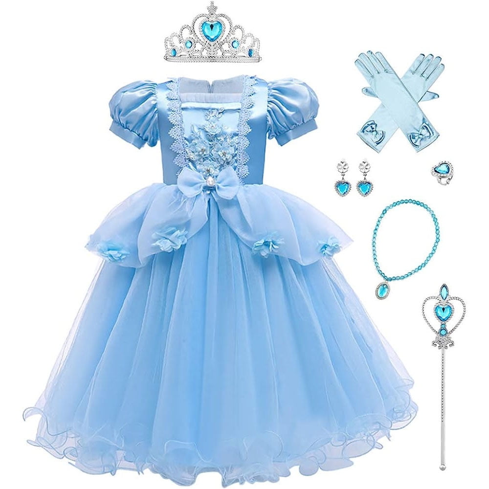 Girls Cinderella Princess Dress Birthday Party Halloween Christmas ...