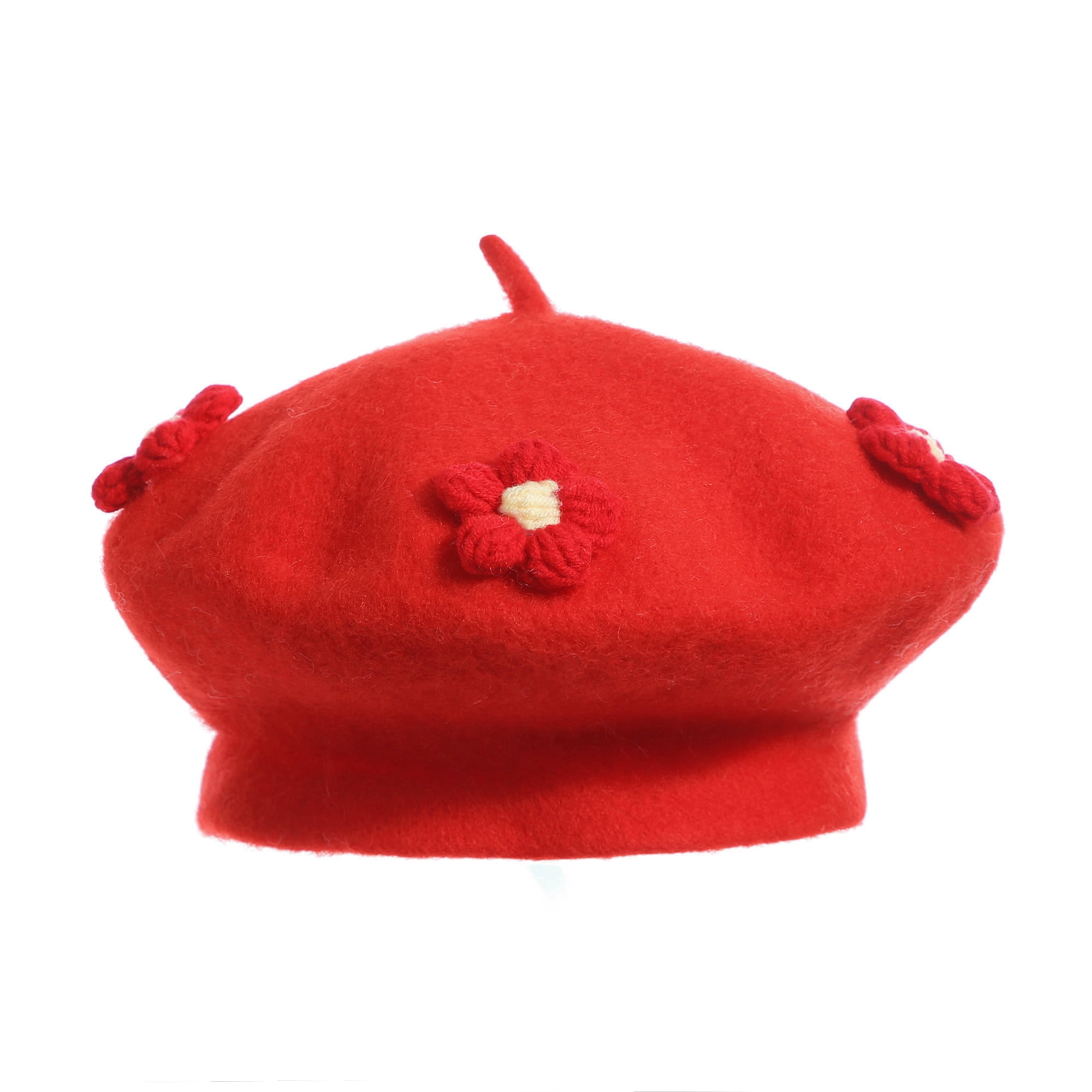 Girls Classic French Berets Flower Decor Artist Painter Beret - Walmart.com