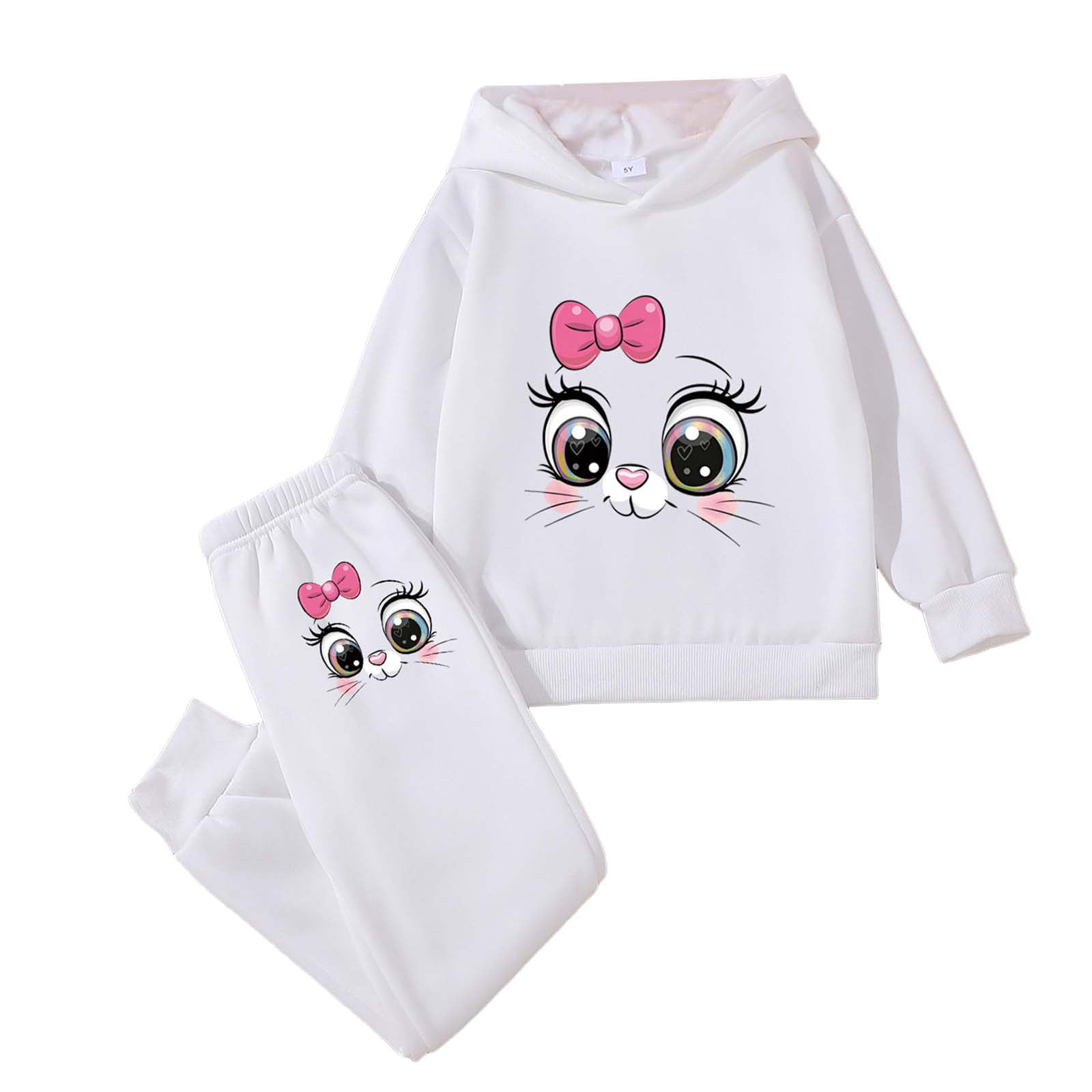 Girls Clothes 7-8 Girls' Clothing Sets Ribbed Knit Crewneck T-Shirt ...