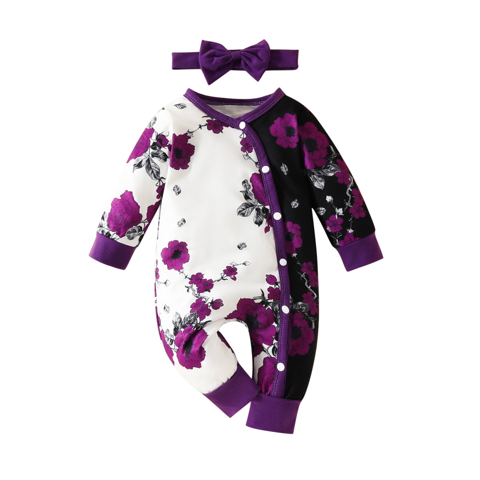 Girls Clothes Clearance, Baby Girl Outfits Floral Print Long Sleeve Newborn Infants Spring Fall ...