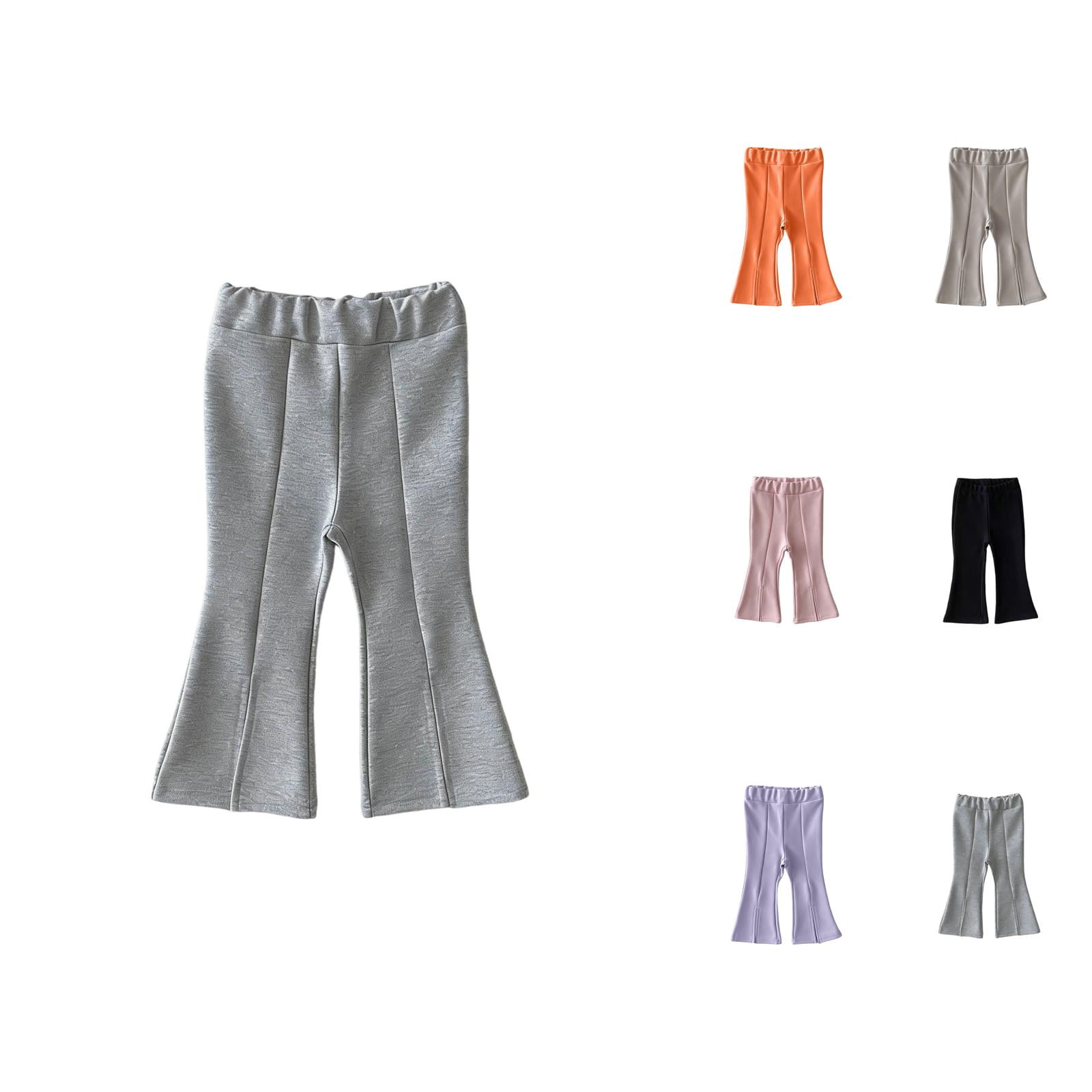 Girls Clothes Girls Flared Pants Front Slit Casual Trousers Autumn ...