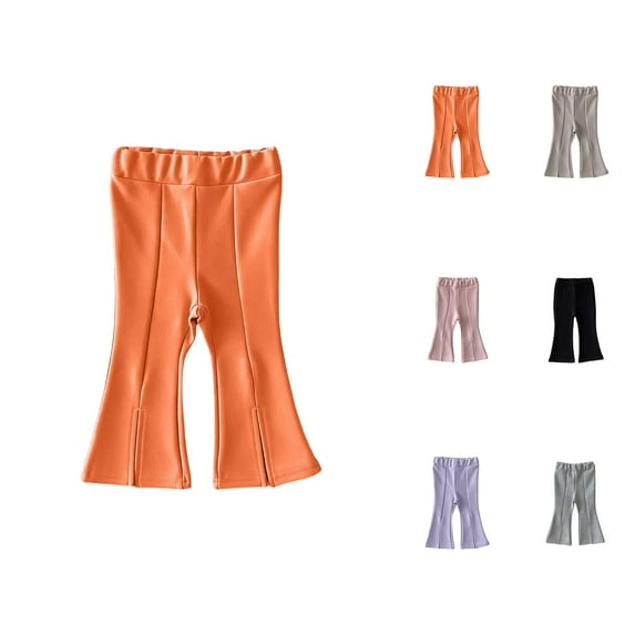 Girls Clothes Girls Flared Pants Front Slit Casual Trousers Autumn ...