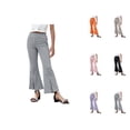 Girls Clothes Girls Flared Pants Front Slit High Waist Stretch Denim ...