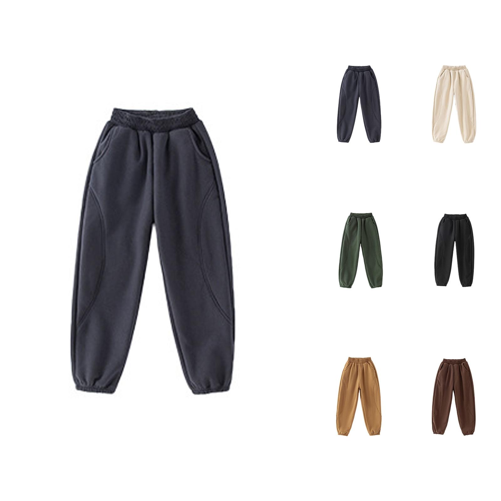 Girls Clothes Girls Lined Joggers Winter Warm Thermal Kids Pants ...