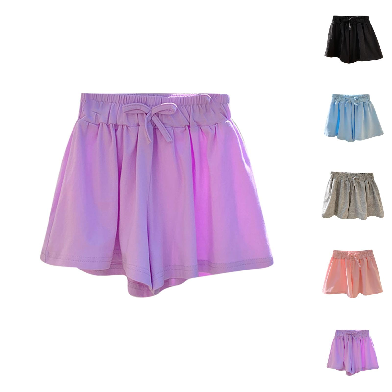 Girls Clothes Girls Shorts Casual Loose Fit Solid Color for Everyday ...