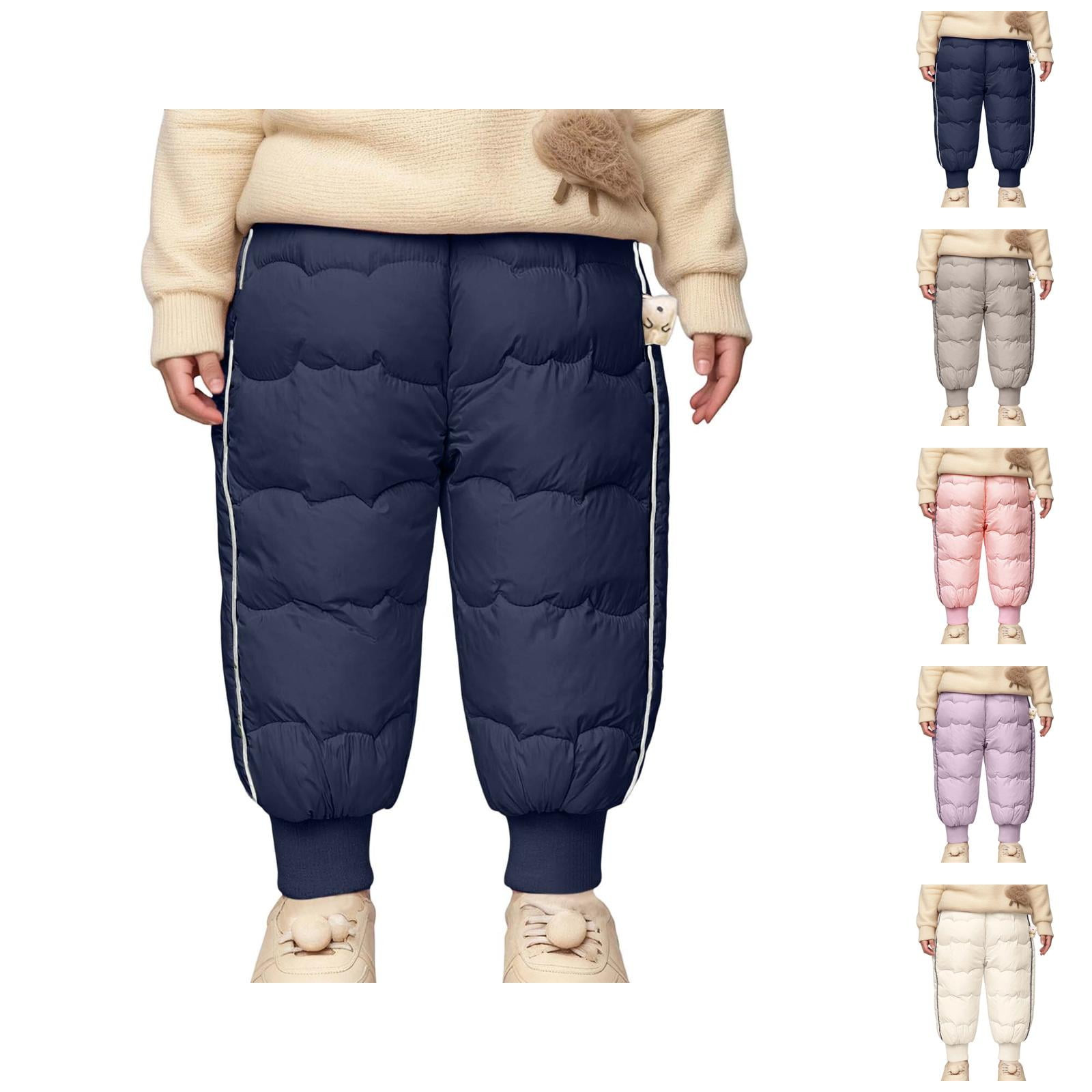 Girls Clothes Girls Thermal Down Pants Winter Warm Insulated Trousers ...