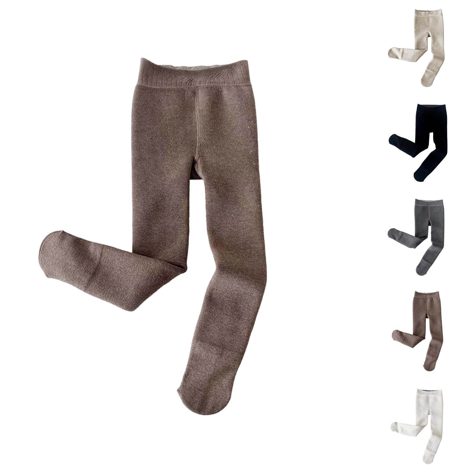 Girls Clothes Girls Thermal Tights Soft Lined Full Length Footed ...