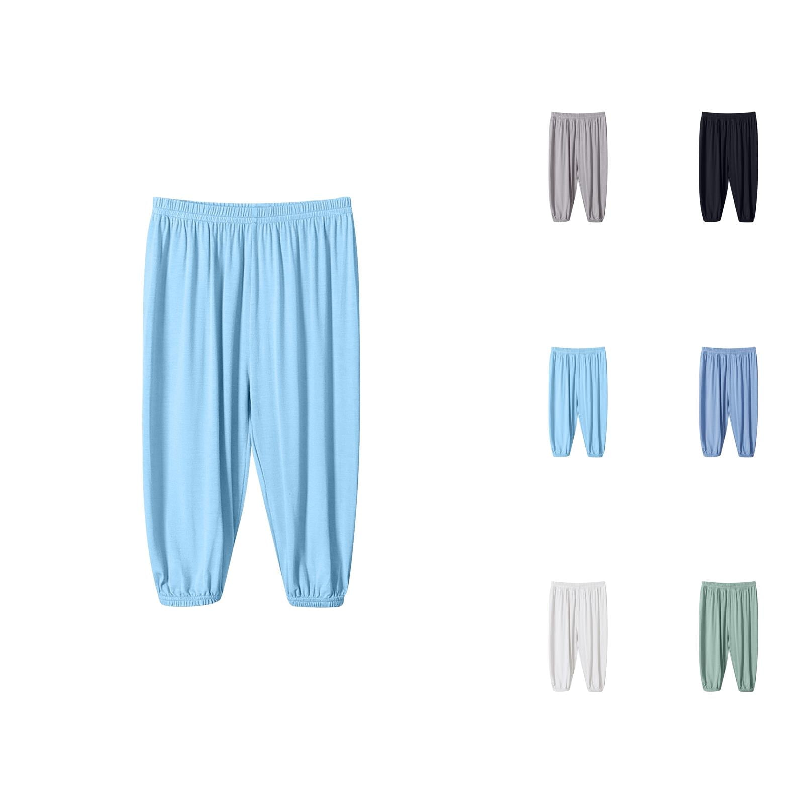 Girls Clothes Kids Pants Loose Solid Color Jogging Slacks Casual Pull ...