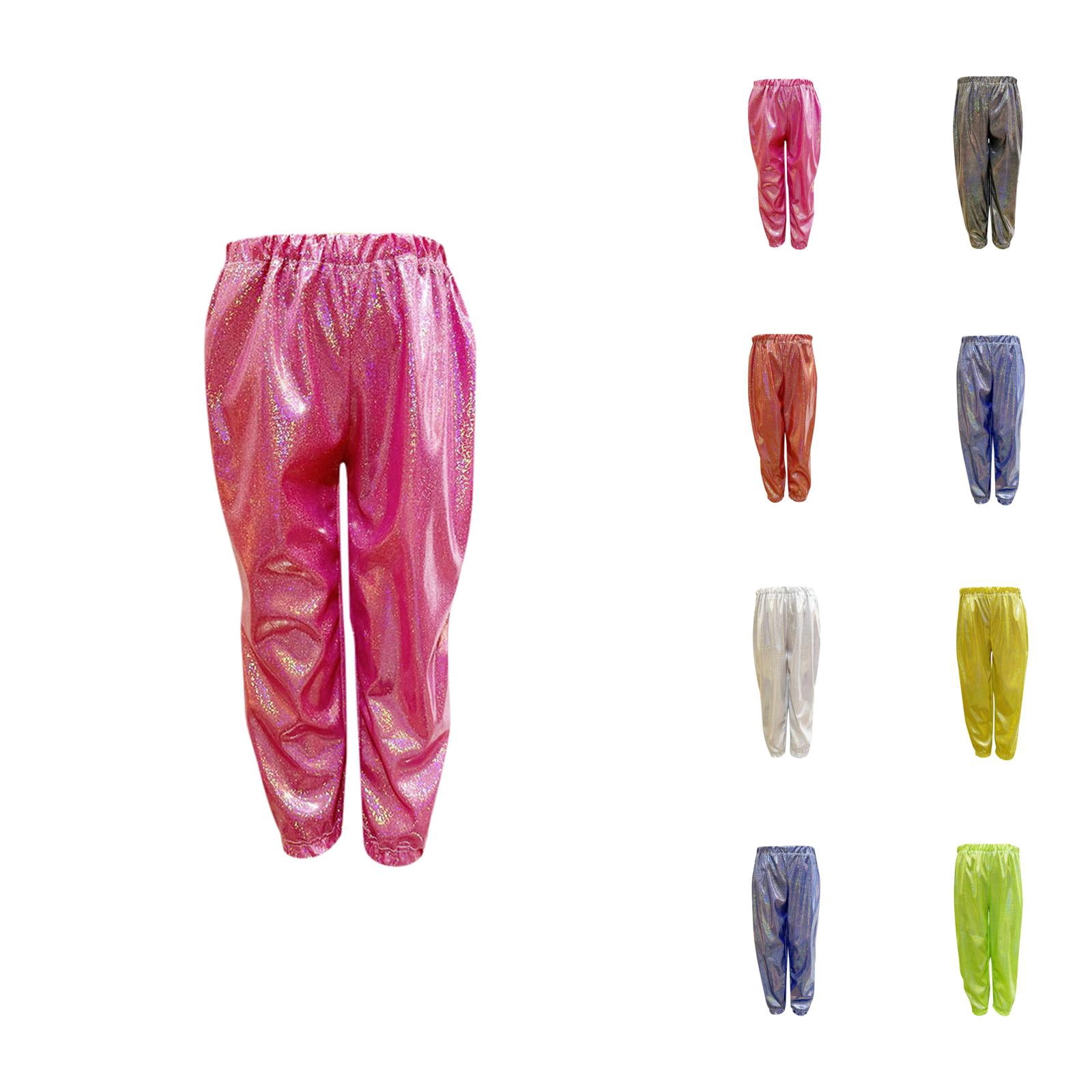 Girls Clothes Pant for Girls Kids Girls Boys Sparkly Metallic Harem ...