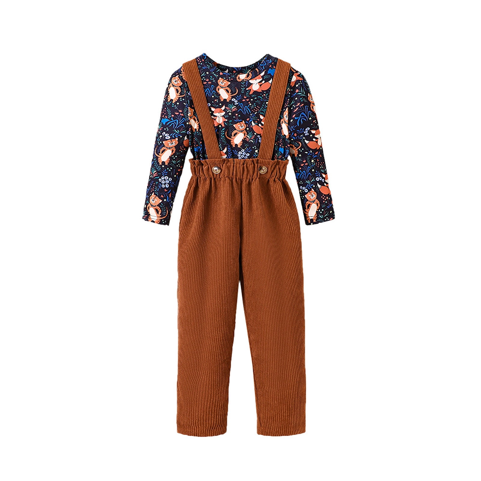 Girls Clothes Sets 5T Toddler Girls Long Sleeve Solid Tops And Skirts ...