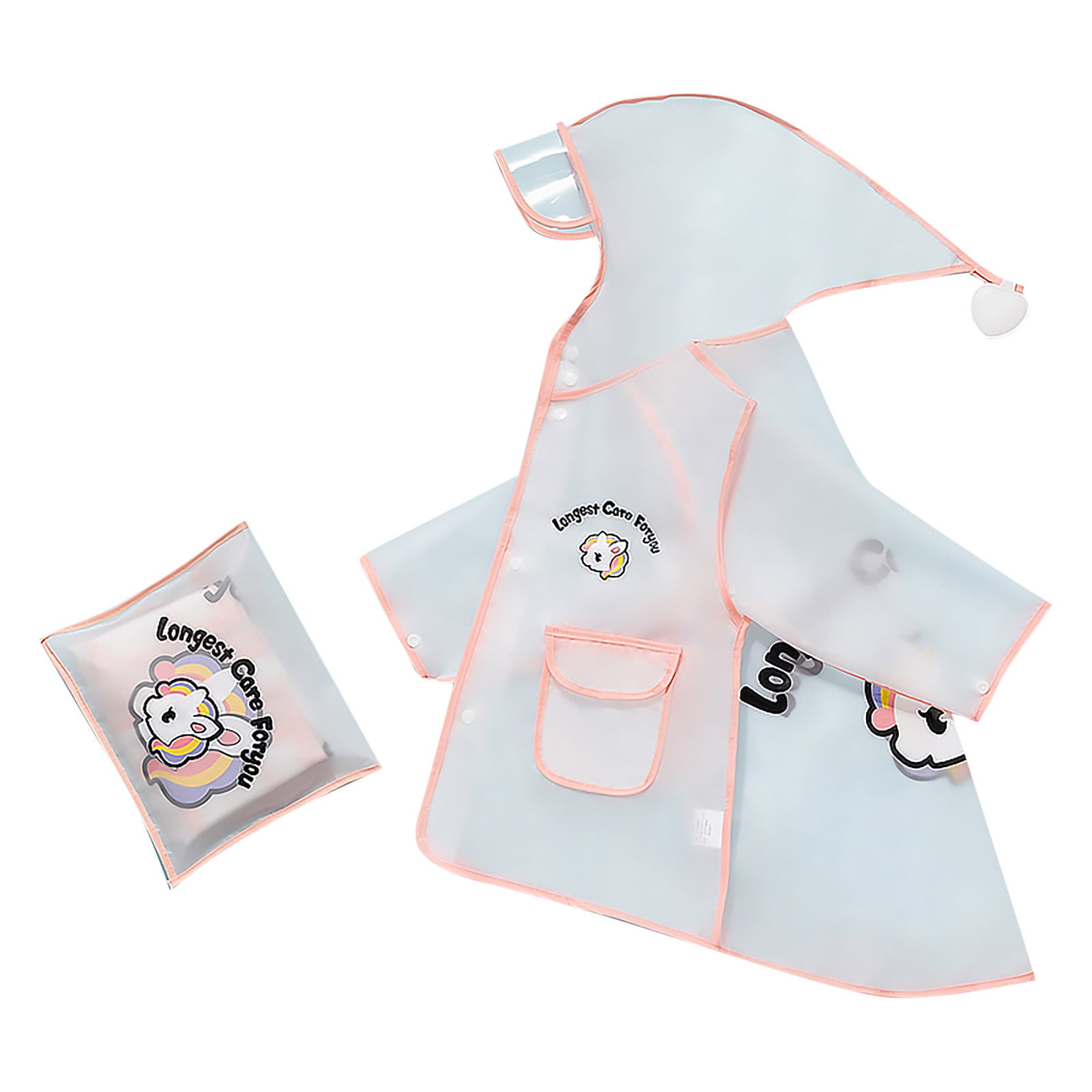 Girls' Clothing Clearance Children's Raincoat Boy Girl Cartoon Pattern Eva Transparent Poncho ...