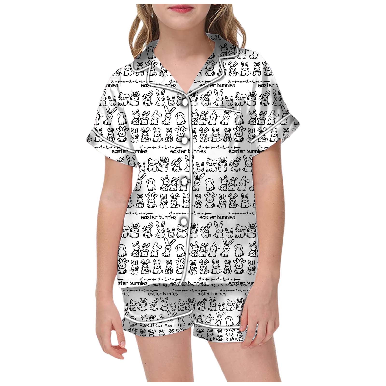 Girls' Clothing Sets Children's Easter DIY Hand Painted Home Outfit Set ...