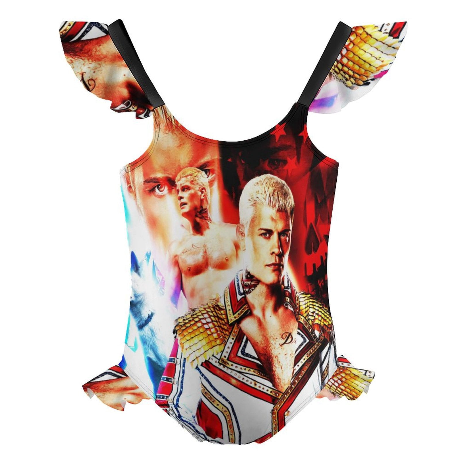 Girls Co-dy Rhode One Piece Swimsuit Flutter Sleeve Bathing Suit Summer ...