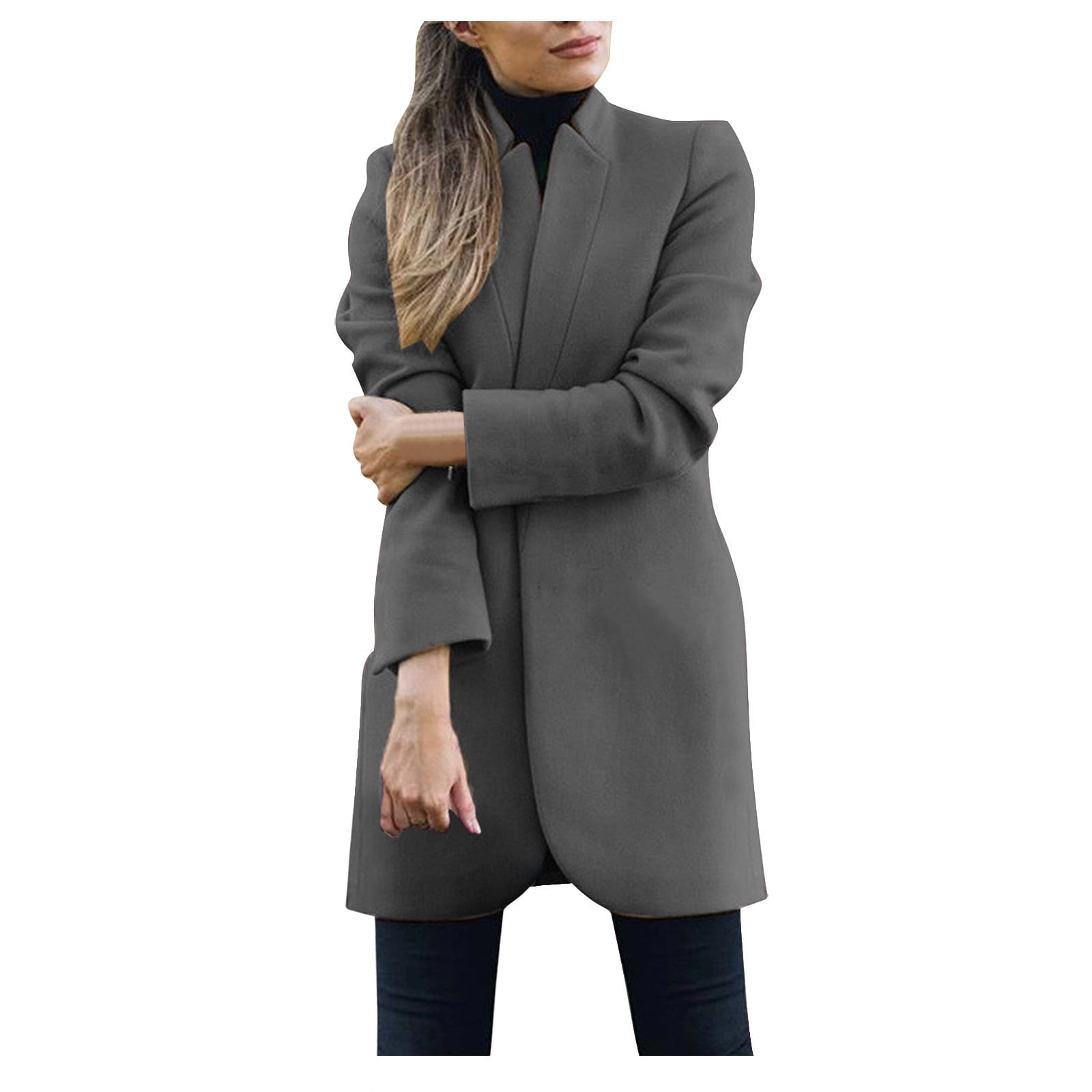 Girls Coat Long Sleeve Hairy Open Front Short Cardigan Suit Jacket Solid Long Coat - Walmart.com