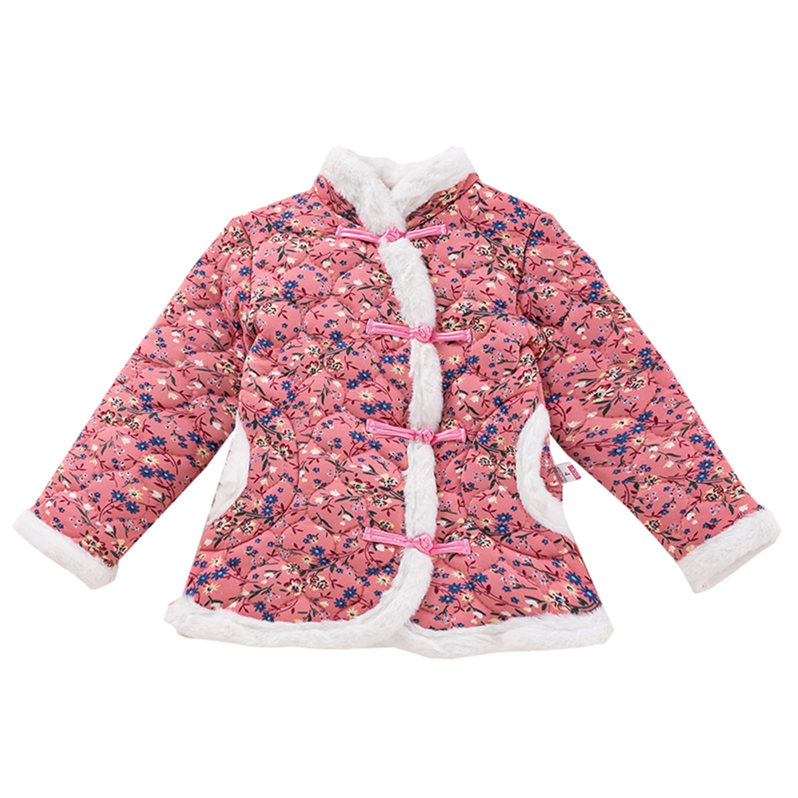 Girls Coats And Jackets Toddler Winter Long Sleeve Warm Flower Prints ...