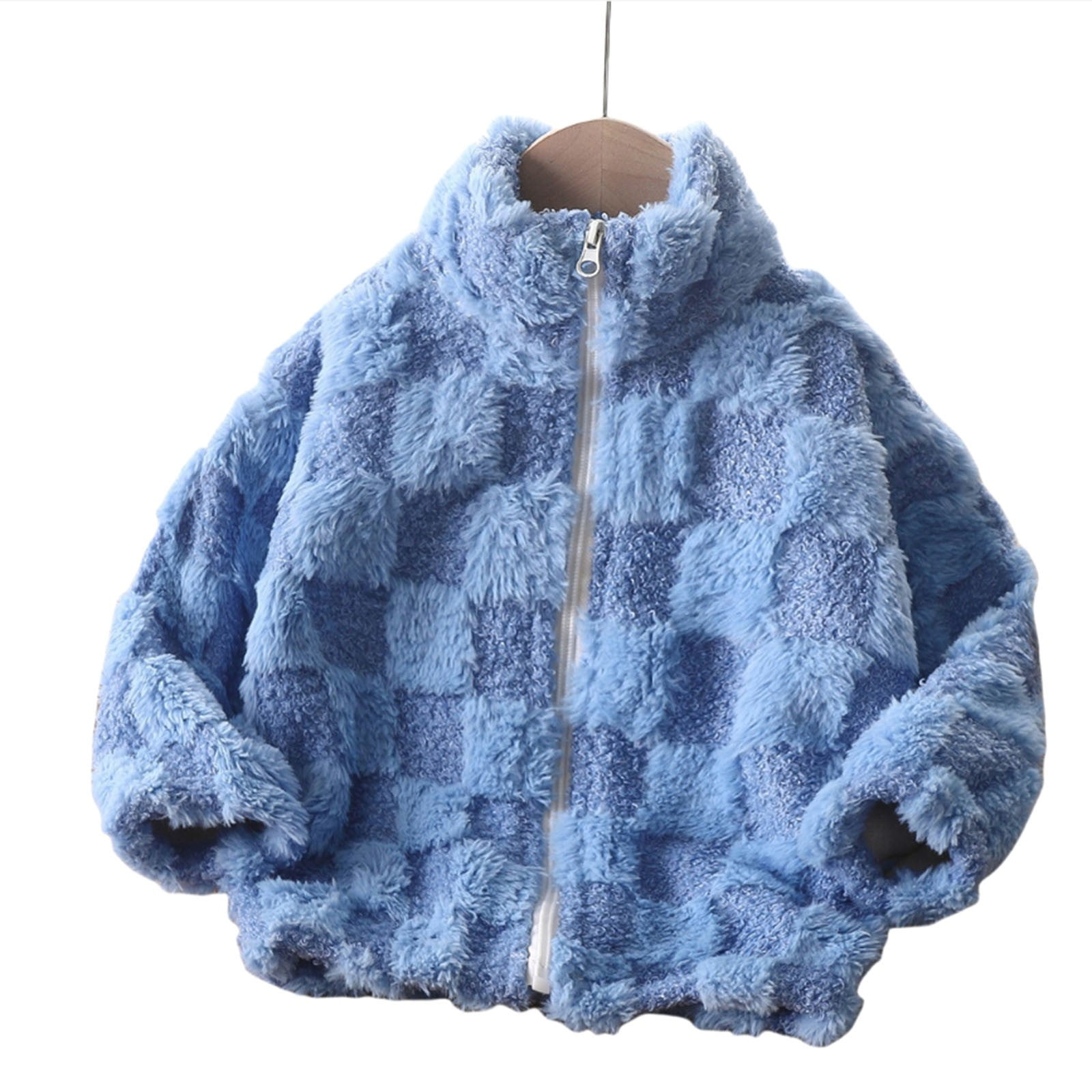 Girls Coats And Jackets Winter Cardigan Thickened Zipper Stand Collar ...