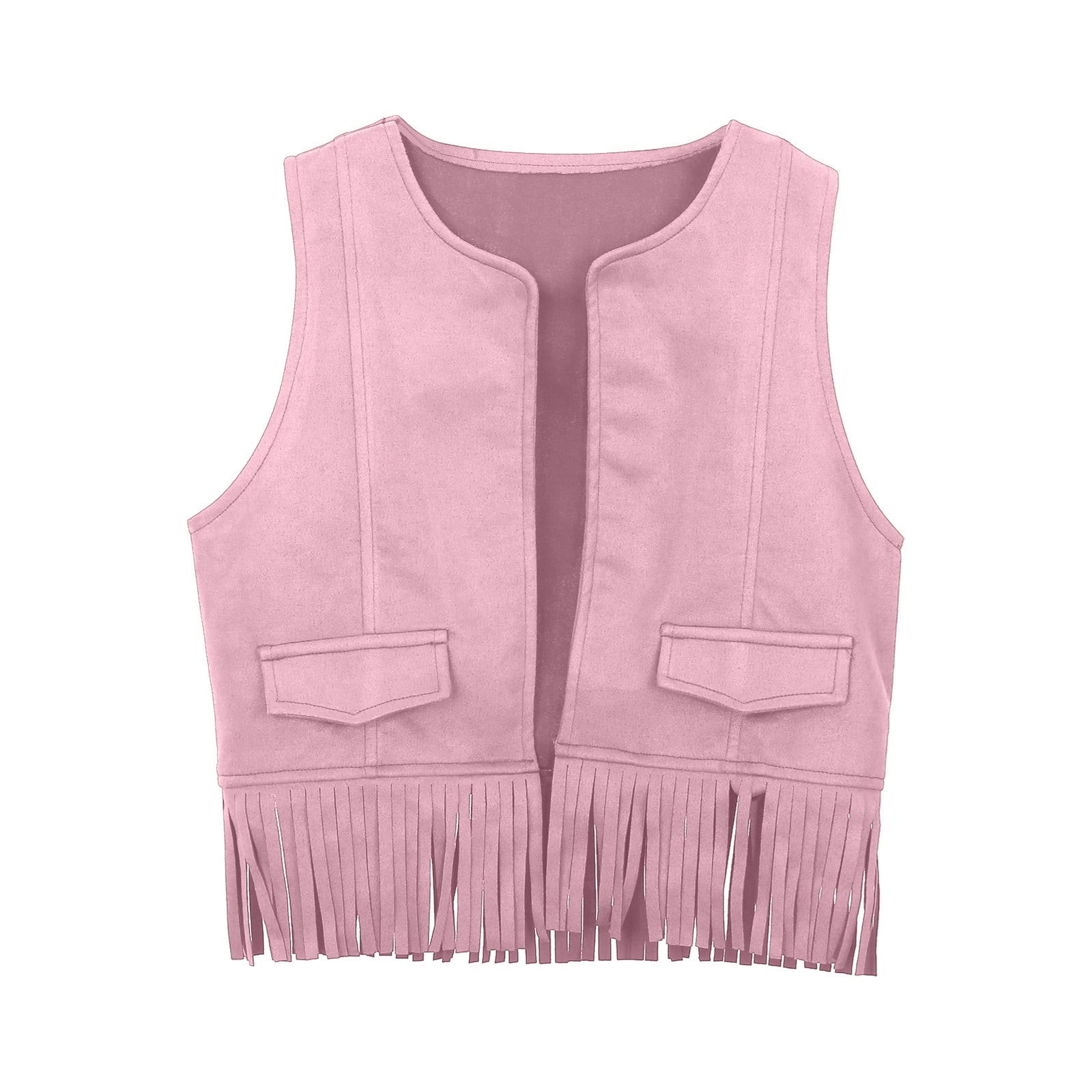 Girls Coats Kids Girls Western Cowboy Jacket Outfits Open Front Fringe ...