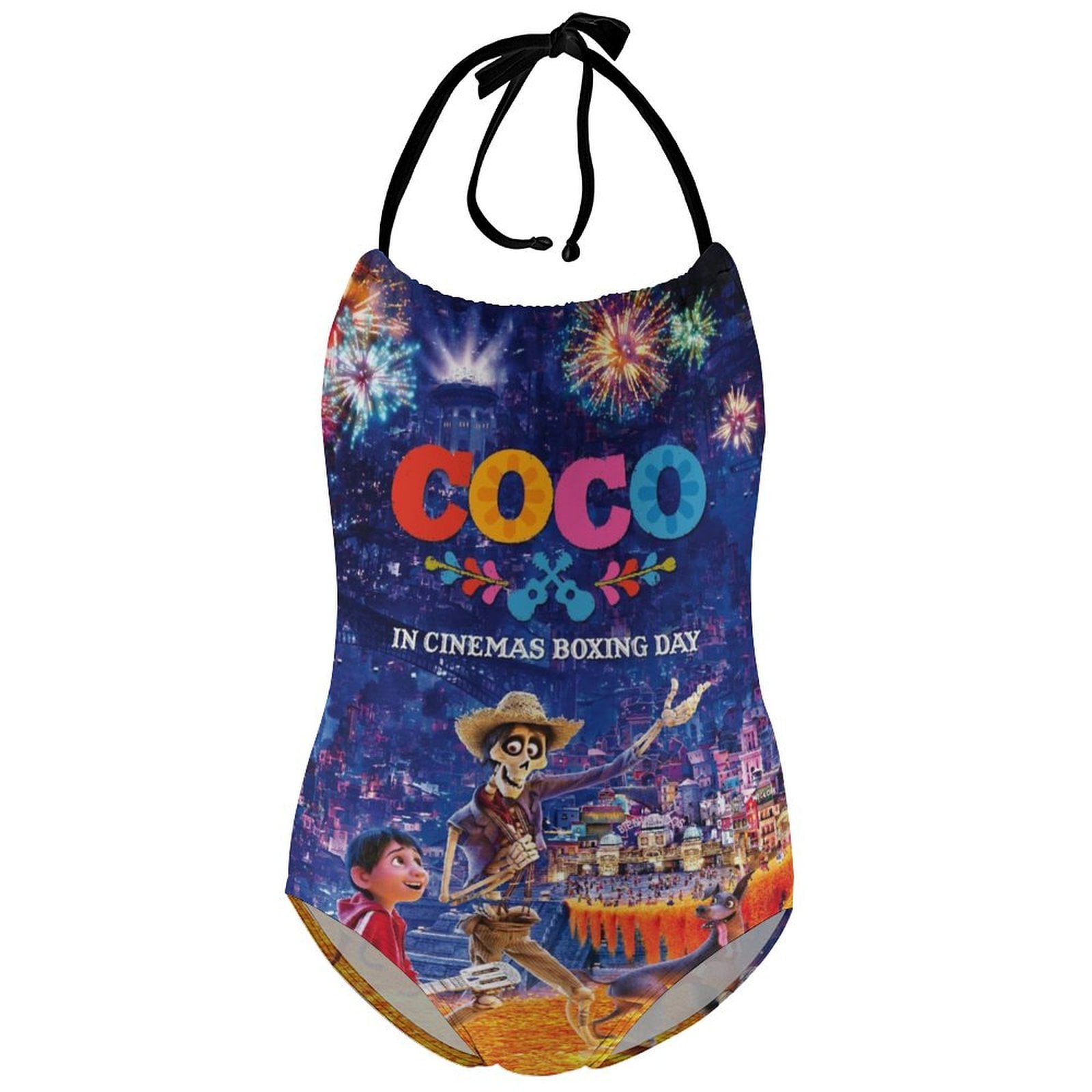 Girls Coc Movie Bathing Suit One Piece Halter Neck Strap Swimwear ...