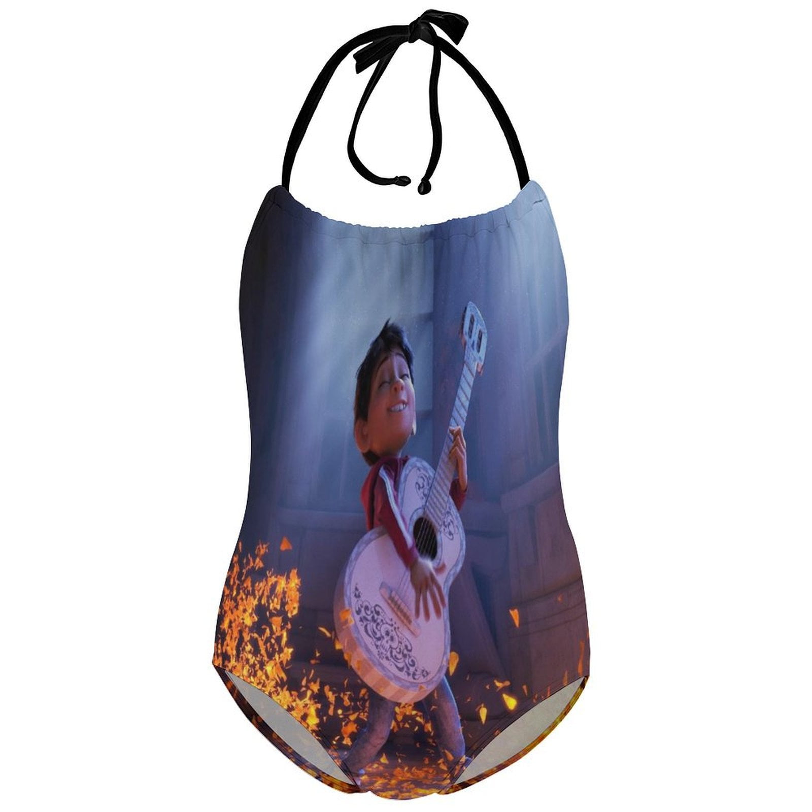 Girls Coc Movie Bathing Suit One Piece Halter Neck Strap Swimwear ...