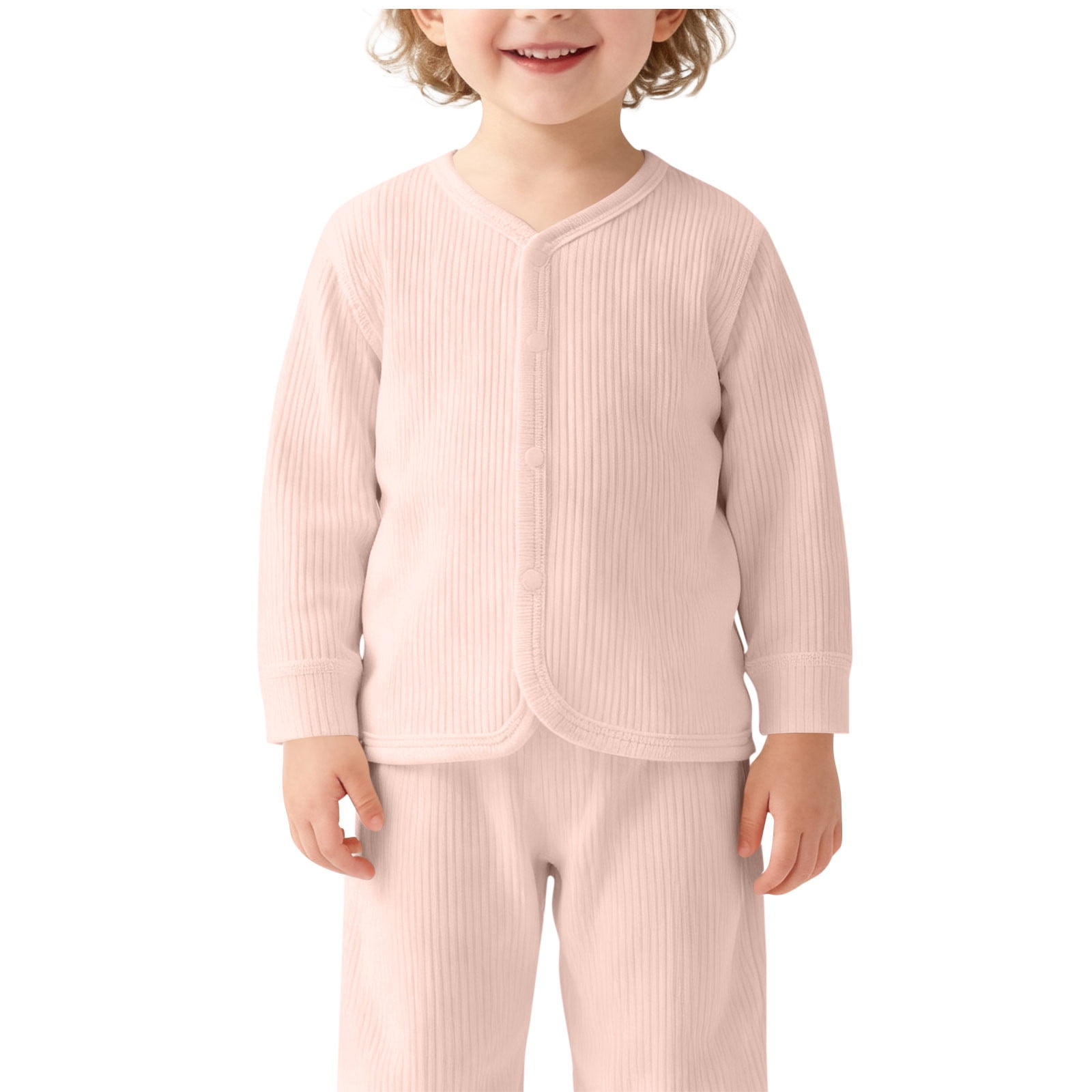 Girls Cotton 2 Pieces Matching Sets Casual Long Sleeve Button Shirts ...