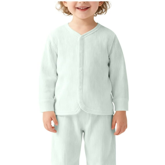 Girls Cotton 2 Pieces Matching Sets Casual Long Sleeve Button Shirts ...