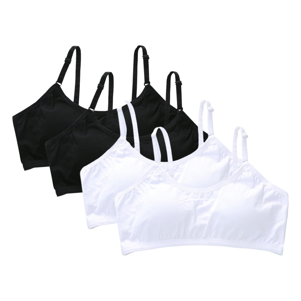 Girls Cotton Cami Bra Training Wireless Bra Comfort Cami Crop Bra ...