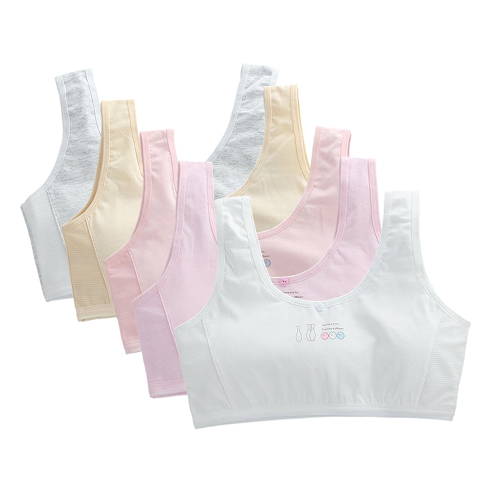 Girls' Cotton Crop Training Bra,5 Pack - Walmart.com