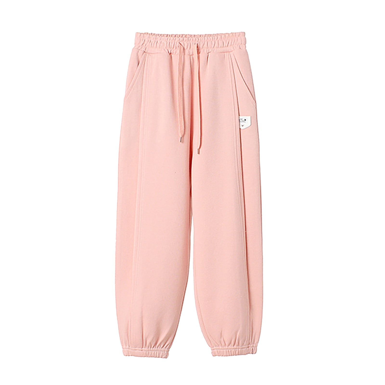 Girls' Cotton Sweatpants, Elastic Waistband & Drawstring Closure Girls ...