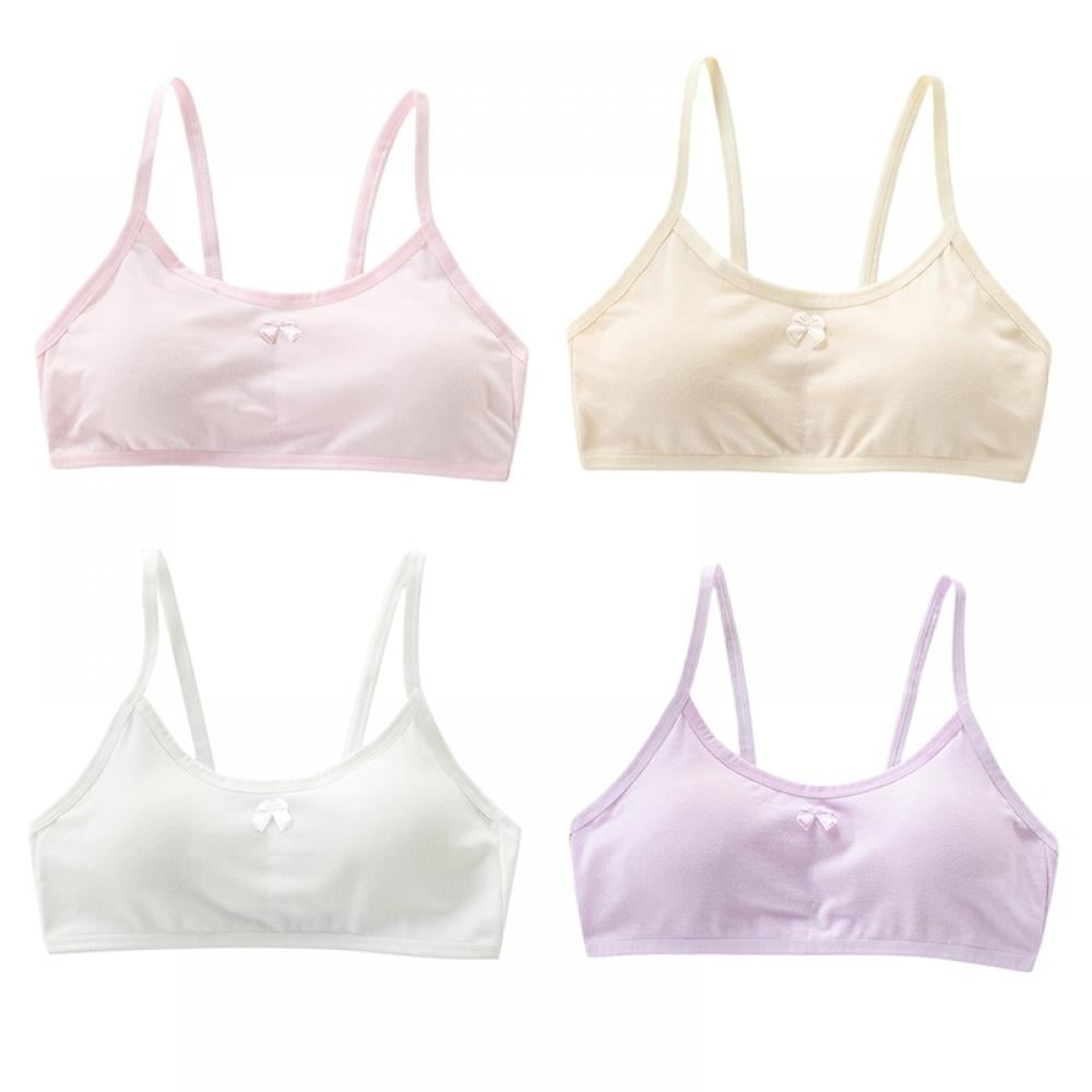 Girls Cotton Training Bra Soft Cup Wireless Vest Design Sport Bra 4 ...