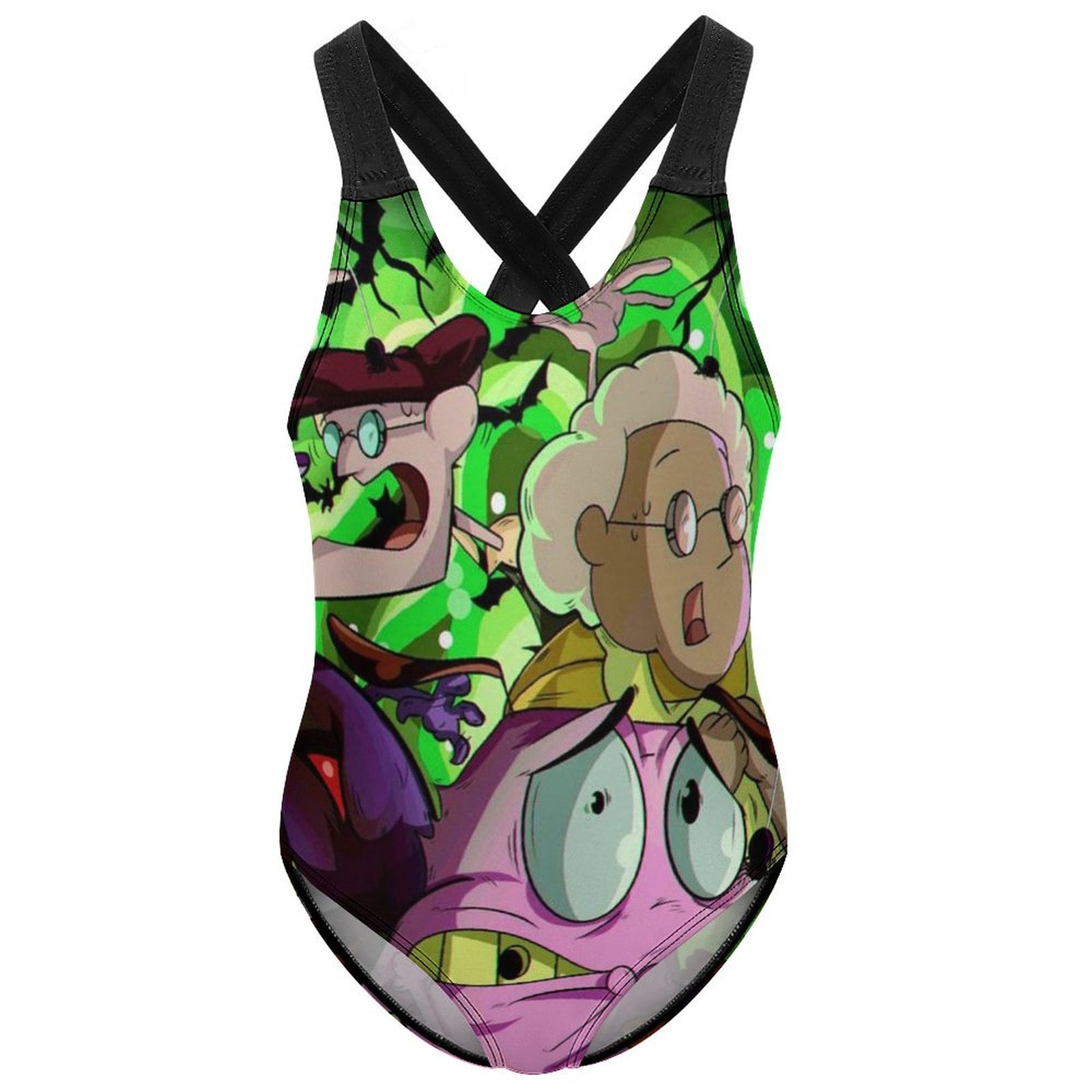 Girls Courage The Cowardly Dog One Piece Swimsuit Bathing Suit ...