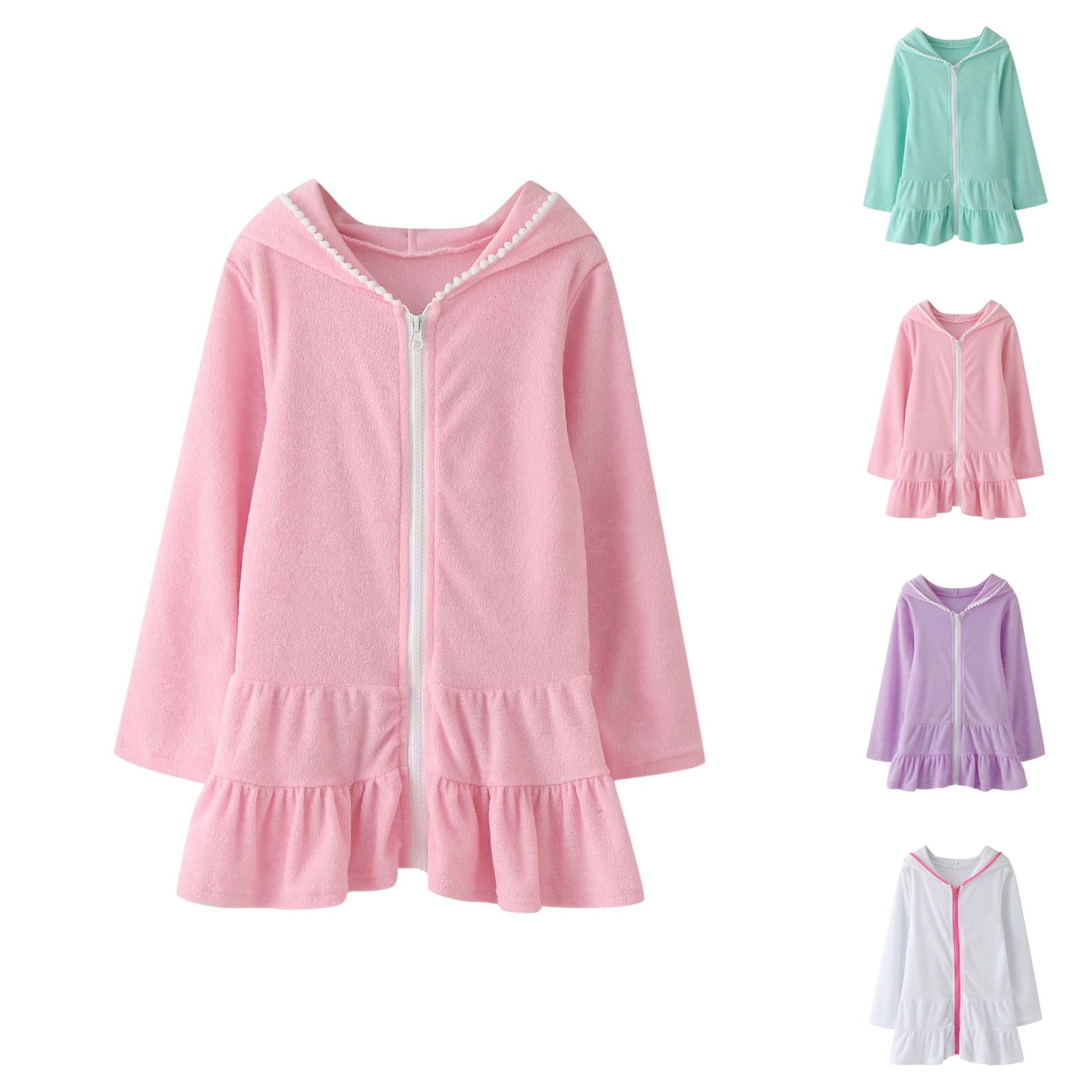 Girls Cover Ups for Swimwear Girls' Dresses Girls Swim Cover Up Hooded ...