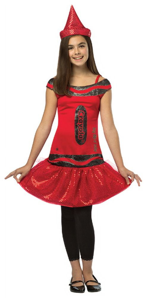 Girls Crayola Big Dip O' Ruby Glitter Dress Costume - Walmart.com