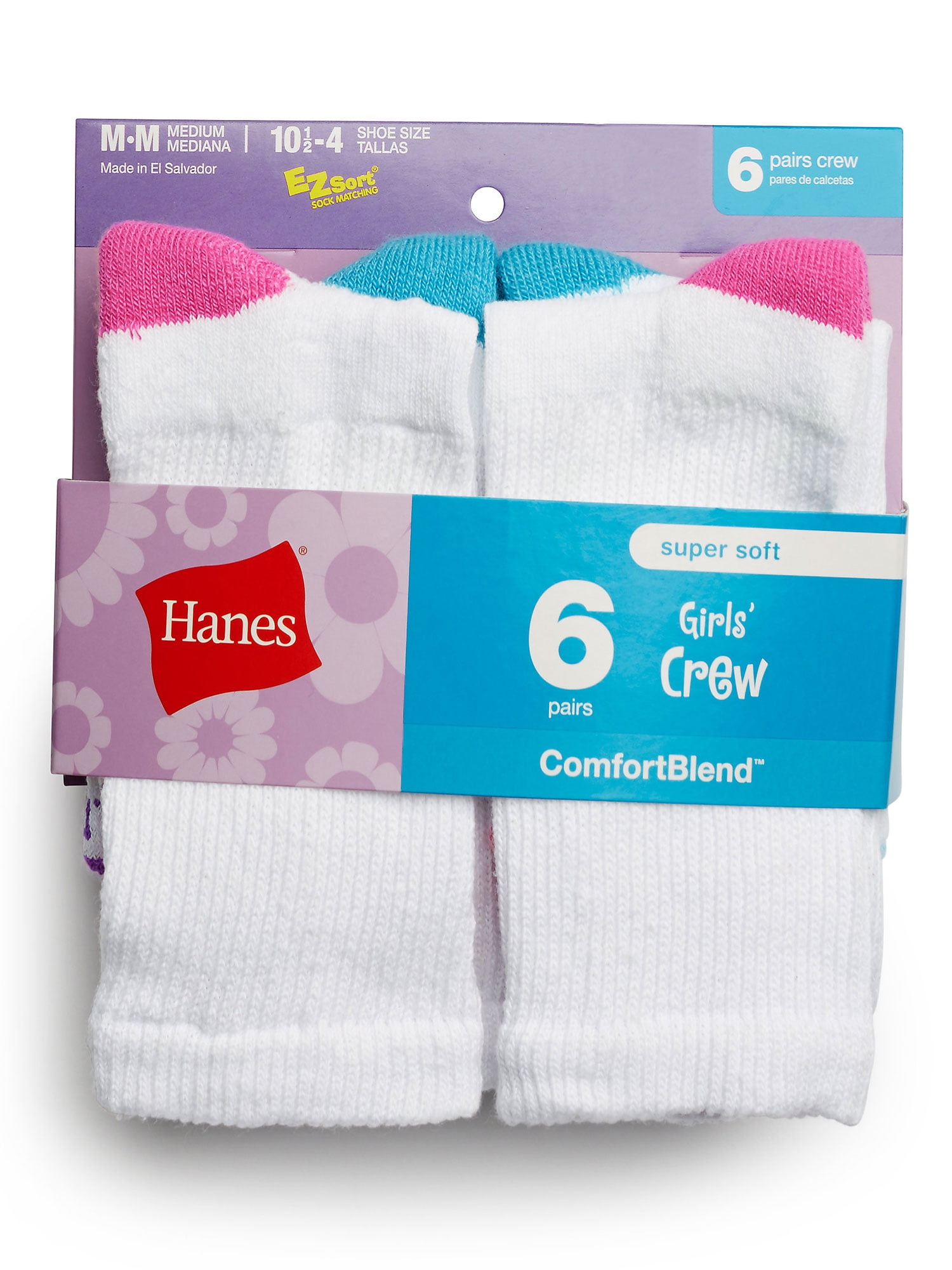 Girls Crew Socks White S Girls Crew Socks - Walmart.com