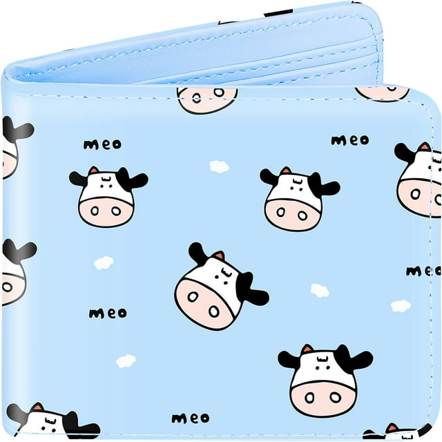 Girls Cute Kawaii Wallet Cow Aesthetic Women Womens Cool Funny Leather ...