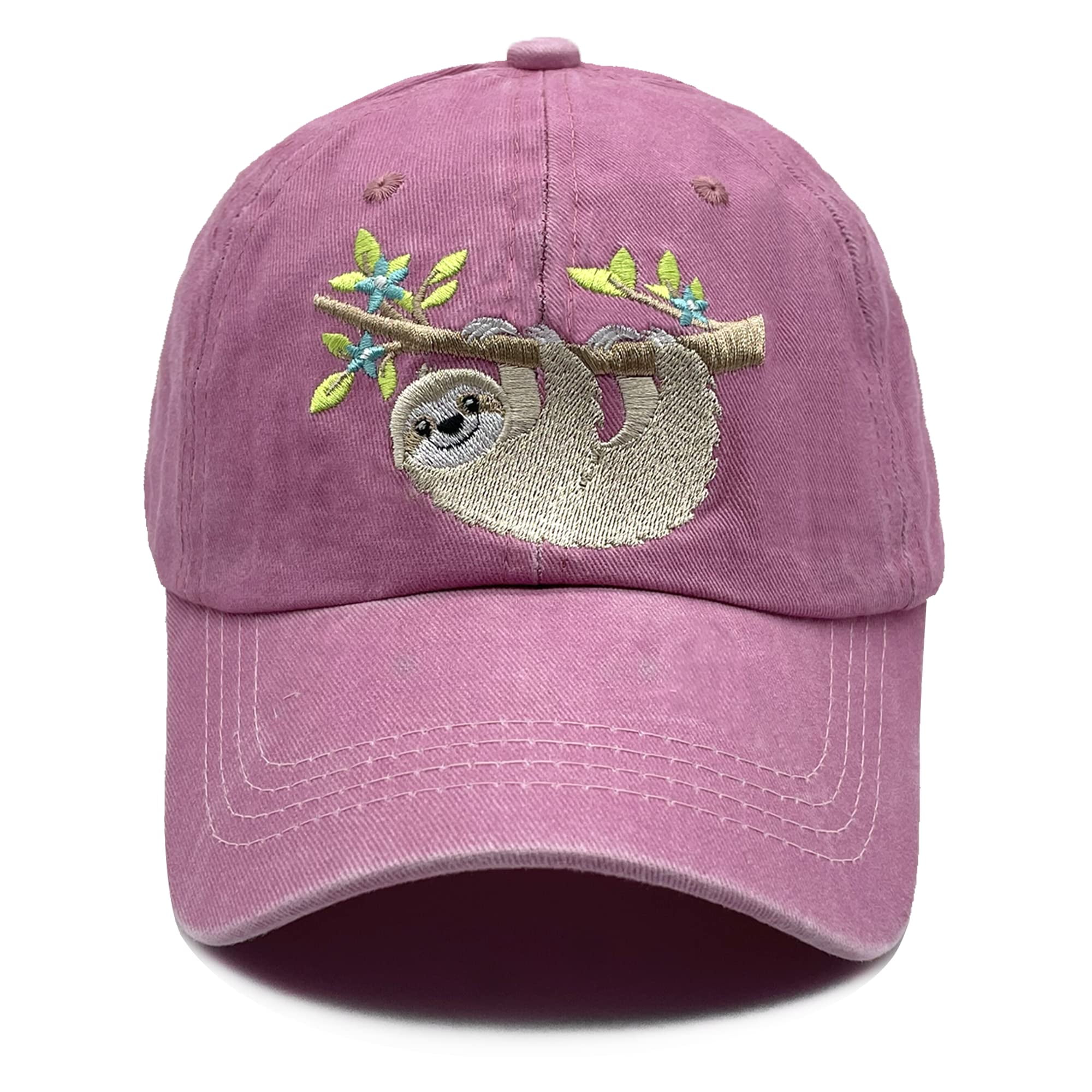Waldeal Girls' Cute Sloth Hat, Embroidered Cotton Baseball Cap ...