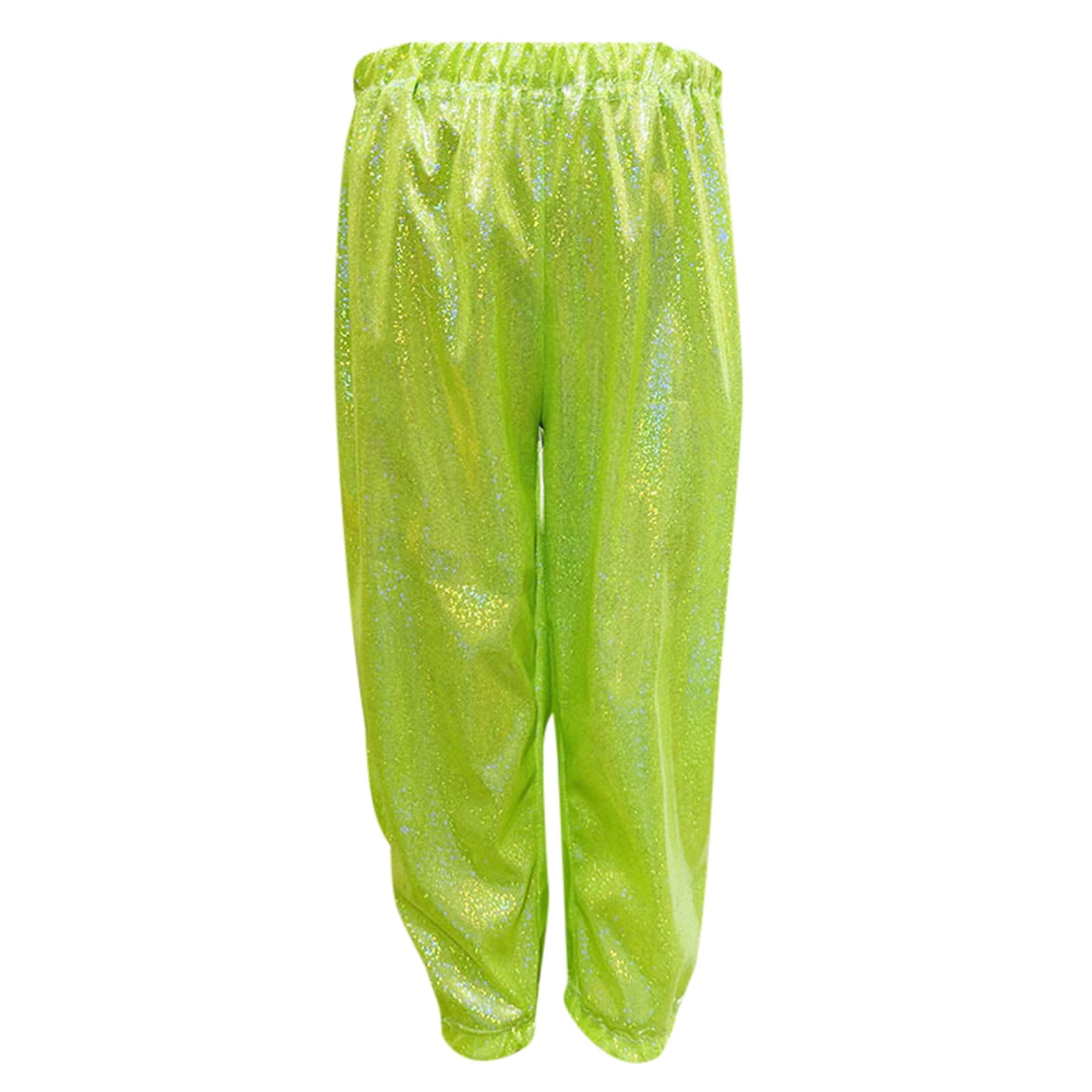 Girls Dance Pants Sparkly Metallic Harem Style Loose Fit Modern Hop ...