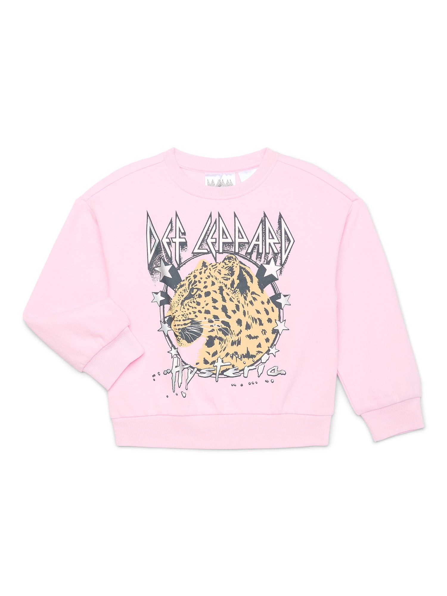 Girls Def Leppard Crewneck Sweatshirt, Sizes 4-16 - Walmart.com