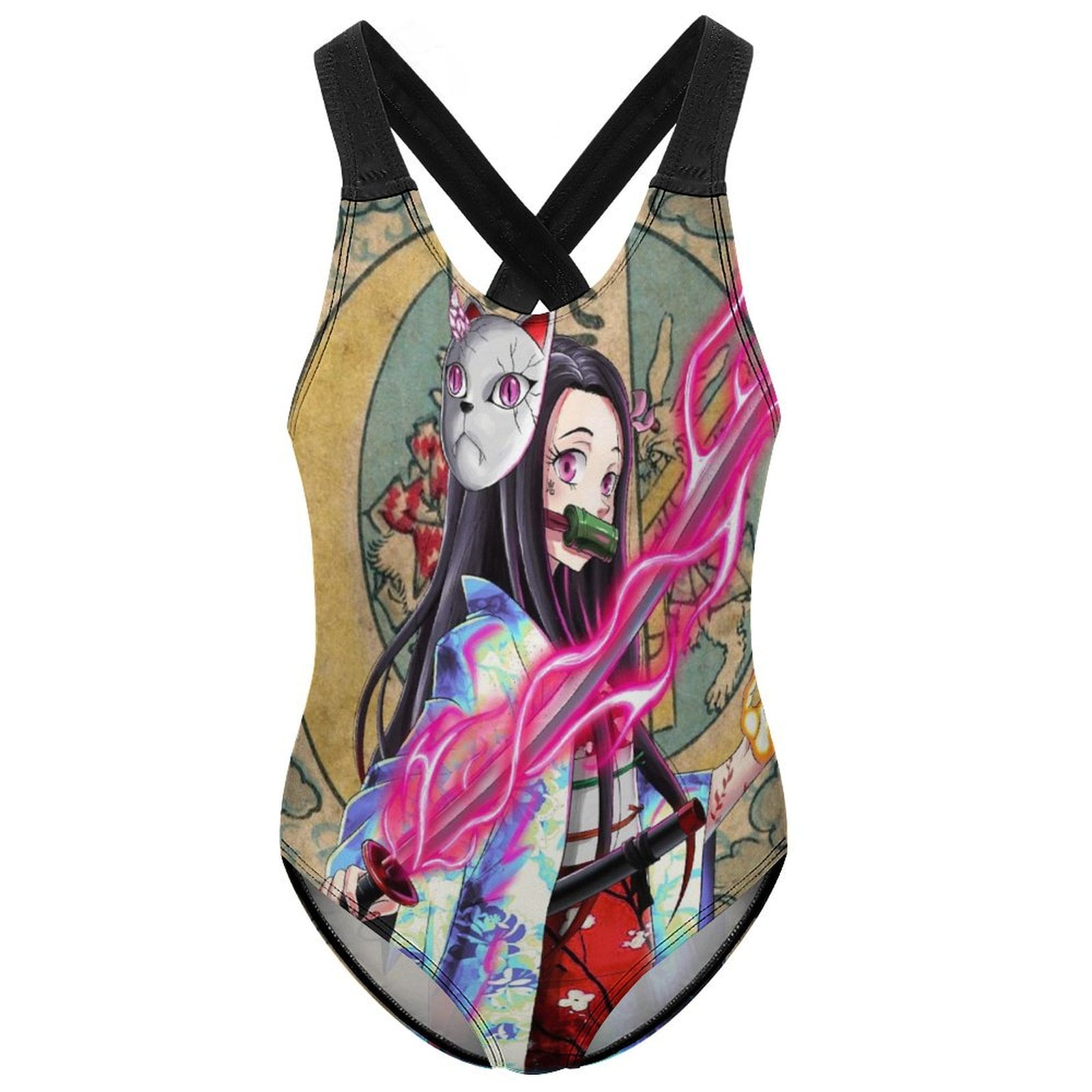 Girls Demon Slayer Nezuko One Piece Swimsuit Bathing Suit Beachwear ...
