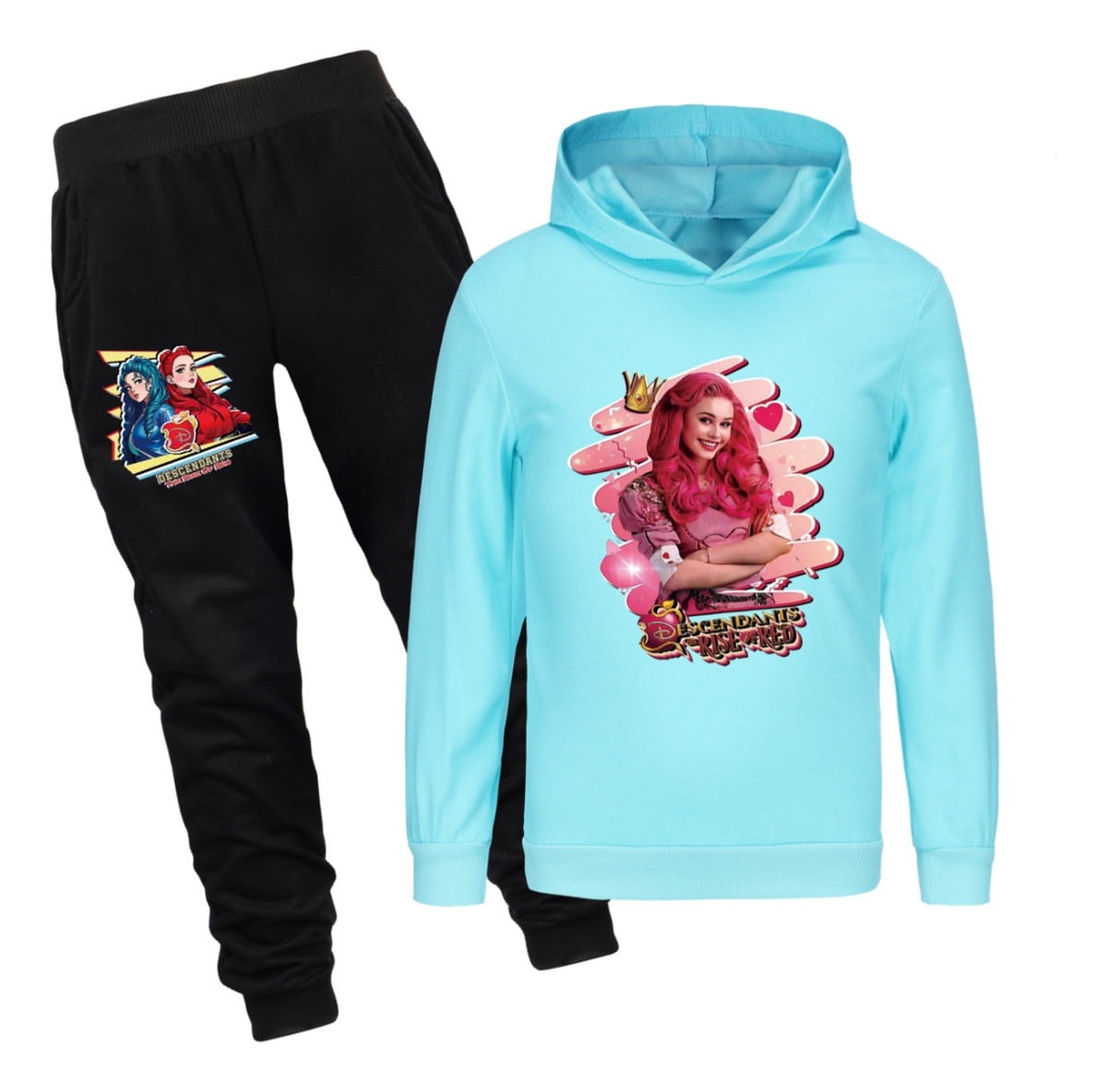 Girls Descendants 4 The Rise of Red Princess Red Hoodie Outfit Set ...