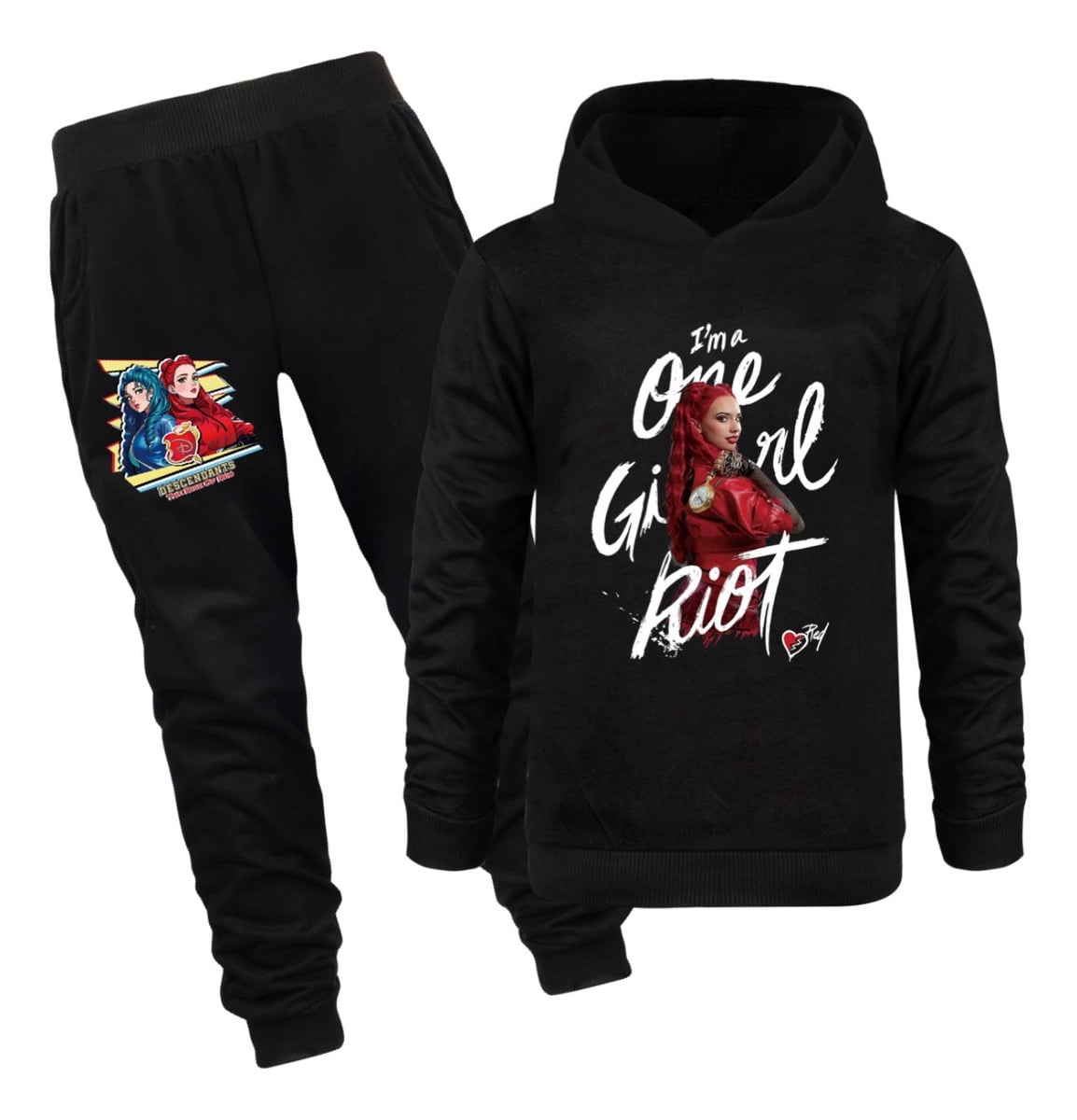 Girls Descendants 4 The Rise of Red Princess Red Hoodie Set – Cute ...