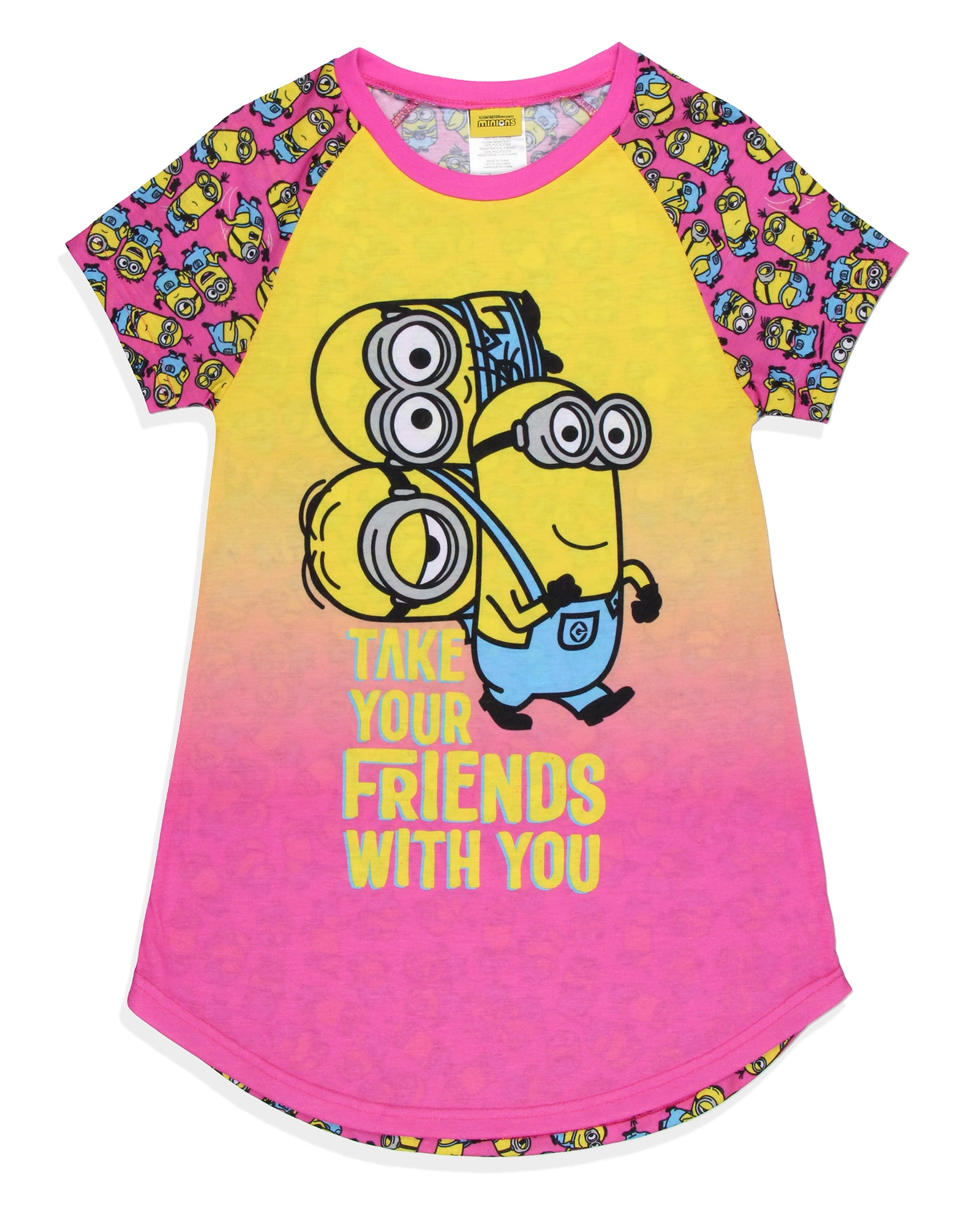 PJammy Girls' Despicable Me Minions Nightgown, Polyester Sleepwear ...