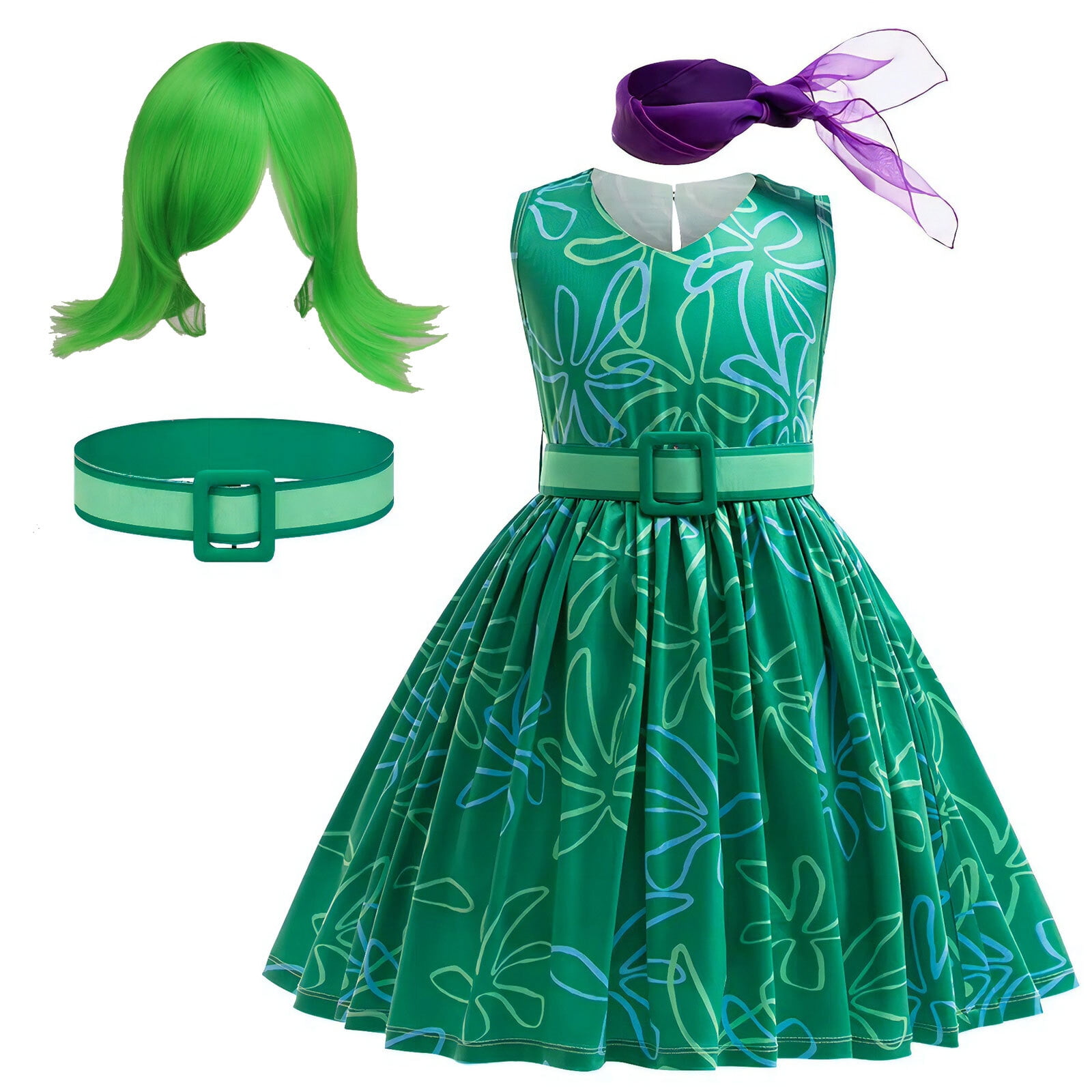 Girls Disgust Costume Dress up for Kids Halloween Cosplay Party ...