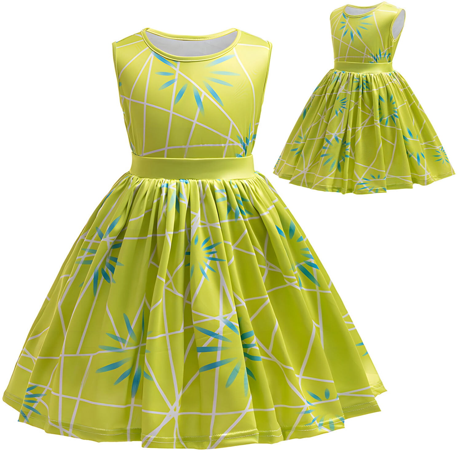 Girls Disgust Costume Joy Cosplay Dress Halloween Emotion Cartoon ...