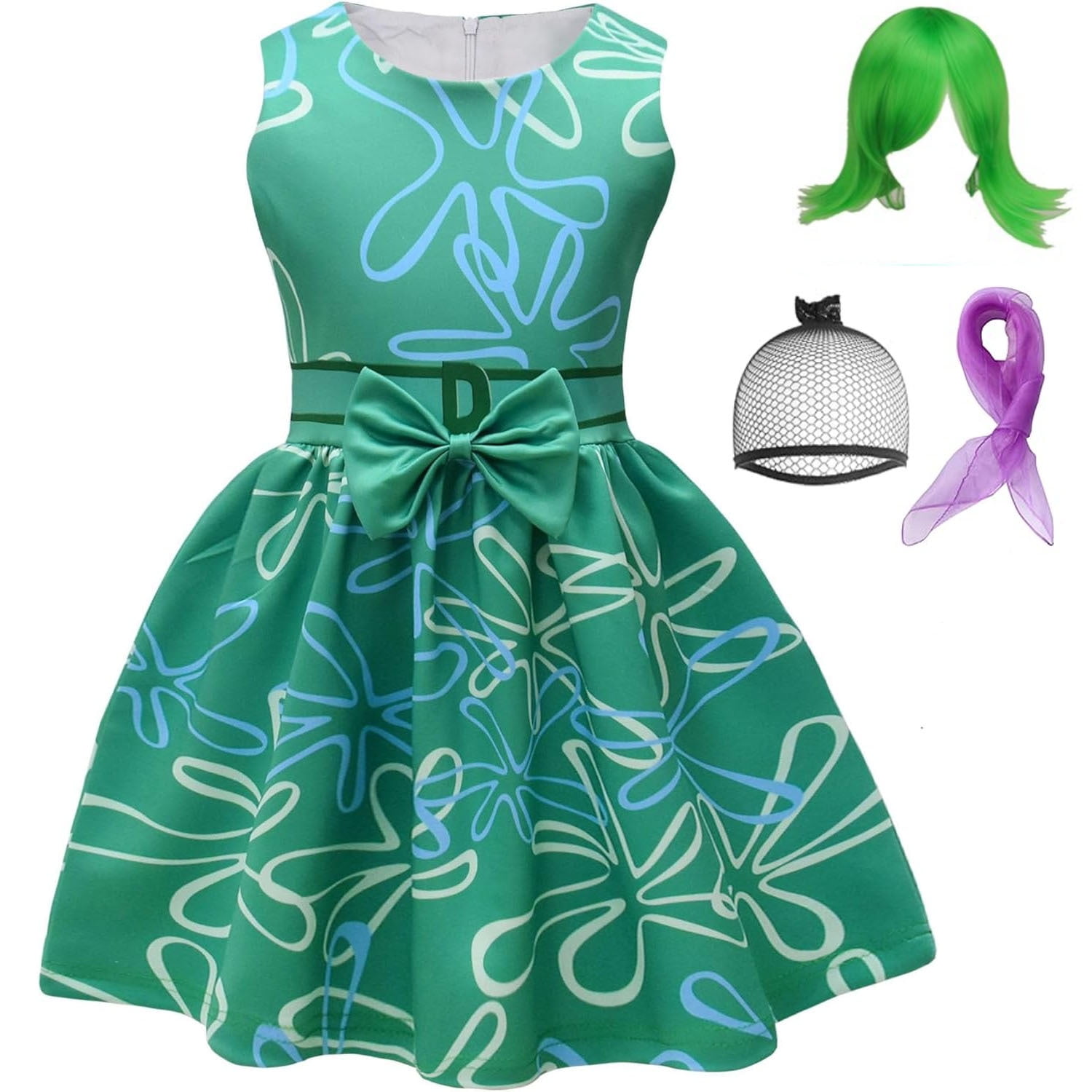 Girls Disgust Costume Kids Halloween Cosplay Party Dress Outfit 3-8Y ...