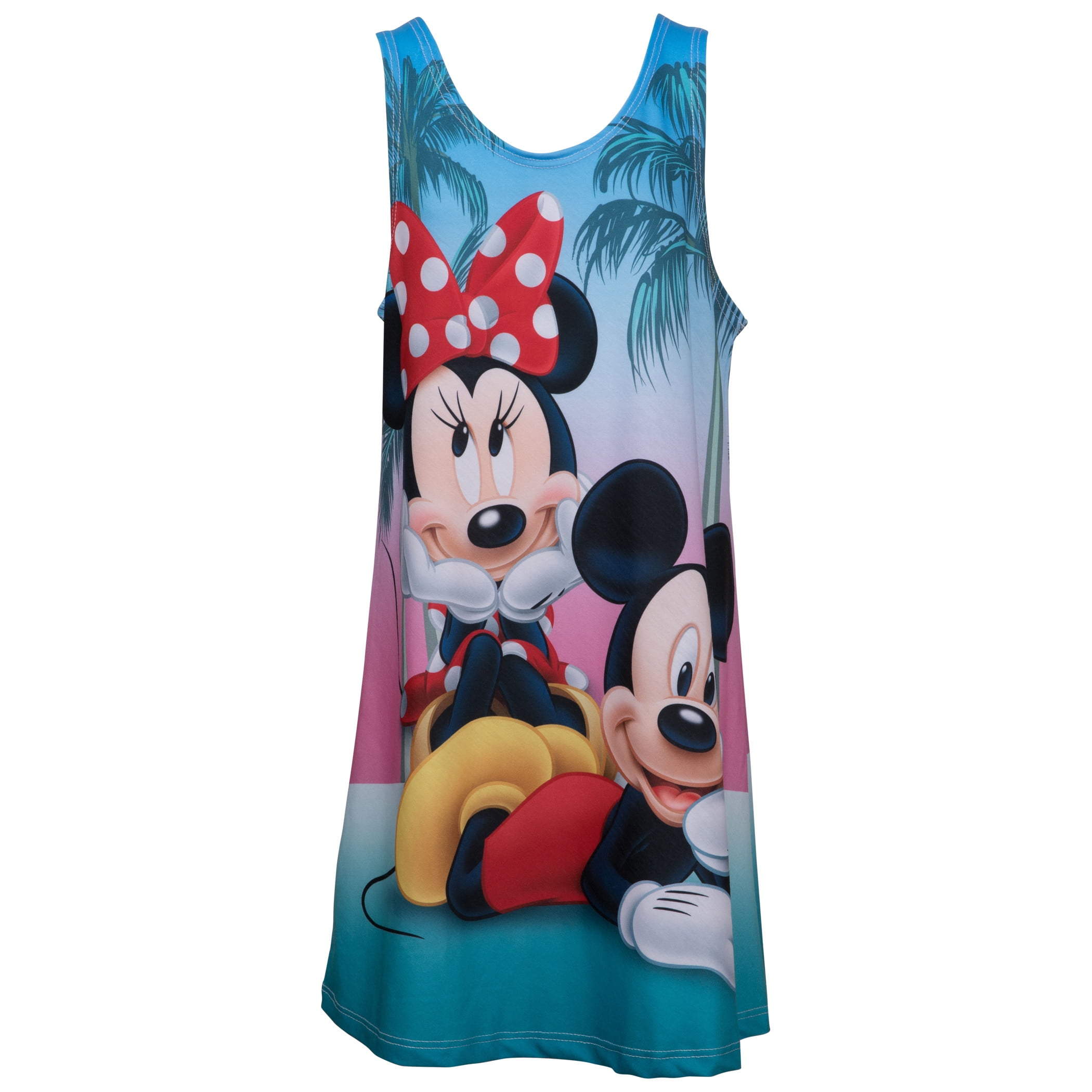 Girls Disney Mickey and Minnie Palms Sublimated Dress - Walmart.com