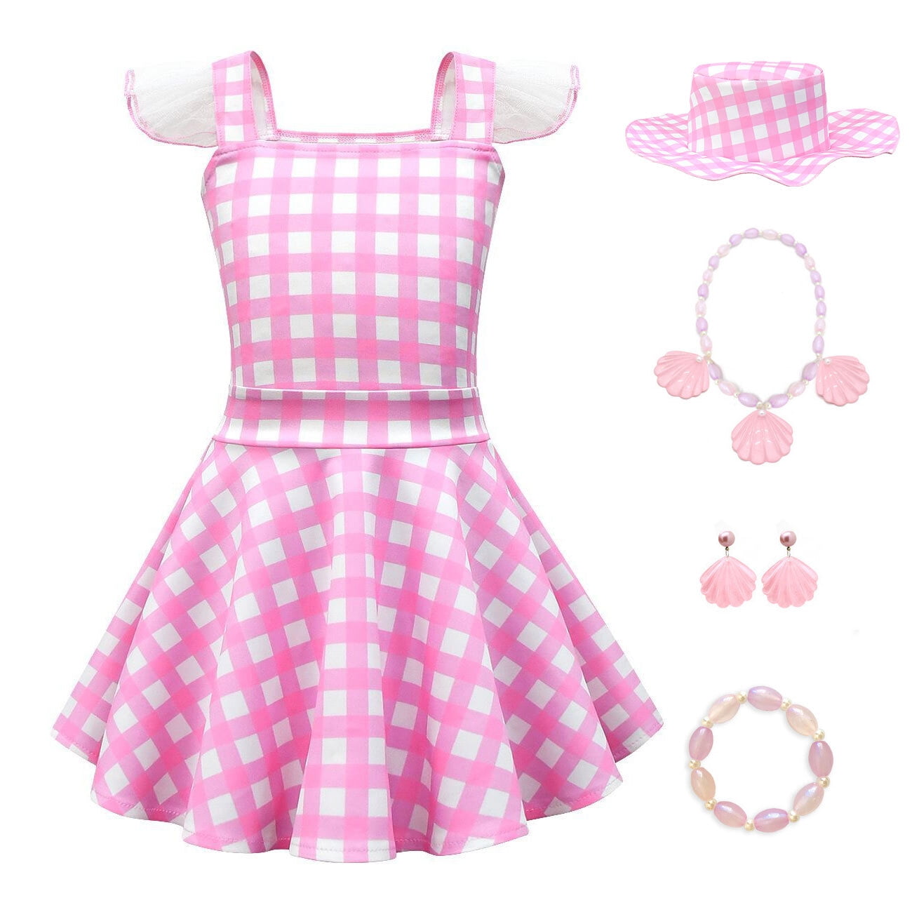 Girls Doll Costume Dress Halloween Cosplay Dress Up with Accessories, 2 ...