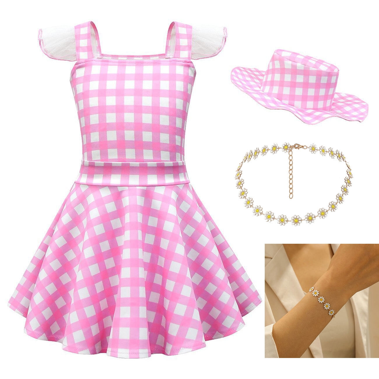 Girls Doll Costume Dress Halloween Cosplay Dress Up with Accessories, 2 ...