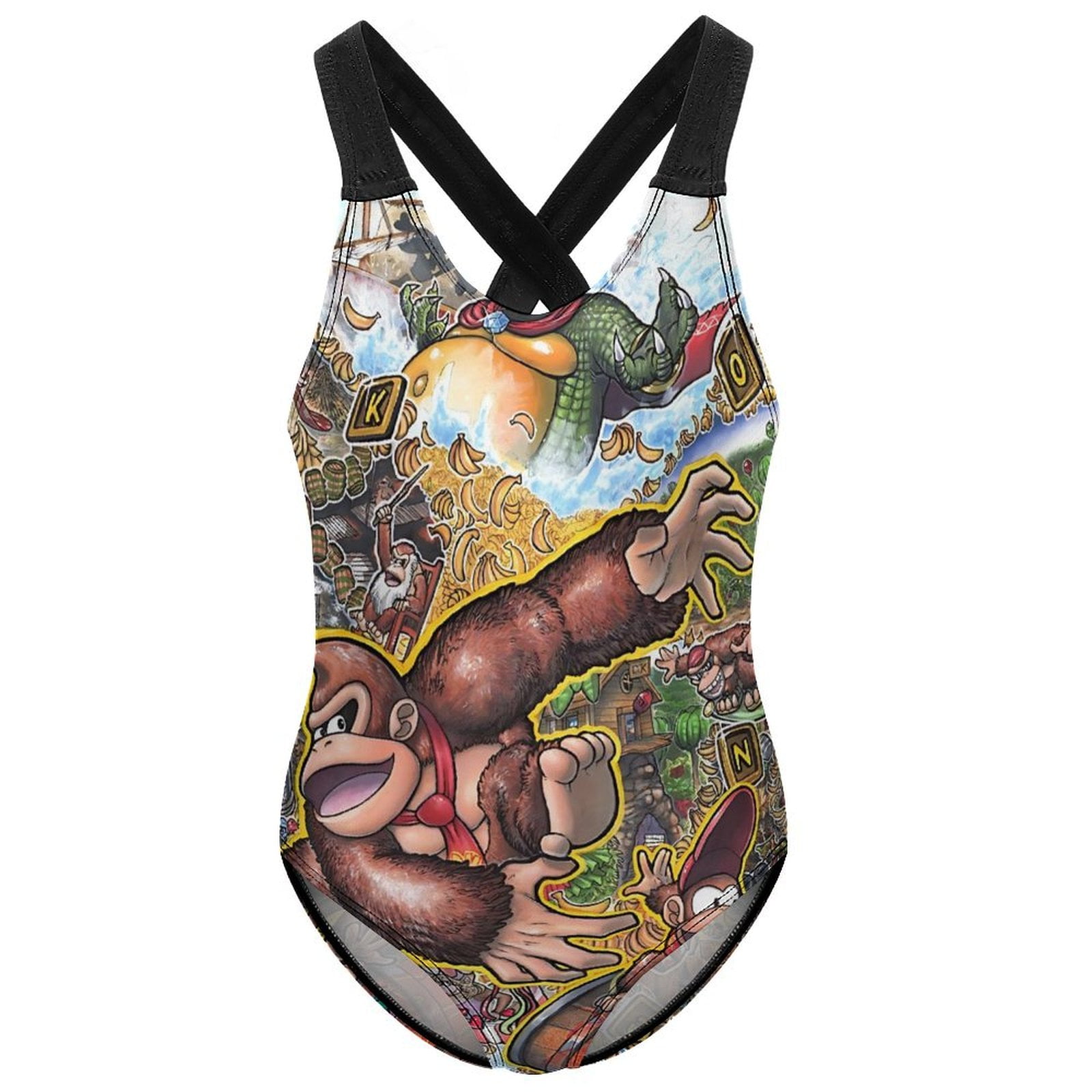 Girls Don-key Kon Swimsuit One Piece Bathing Suit for Girls Swimwear ...