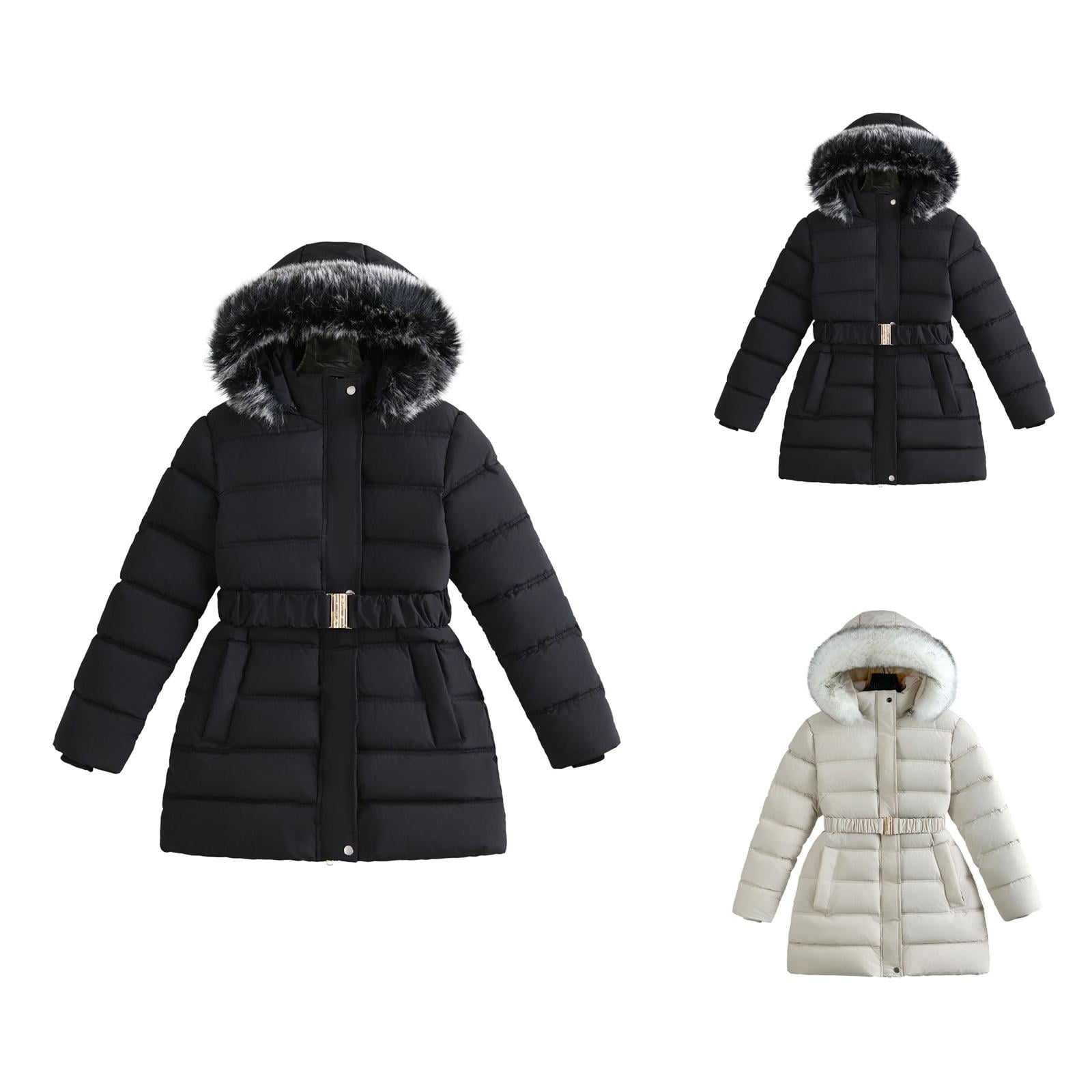 Girls Down Padded Coat Kids Warm Quilted Jacket Ideal for Chilly ...
