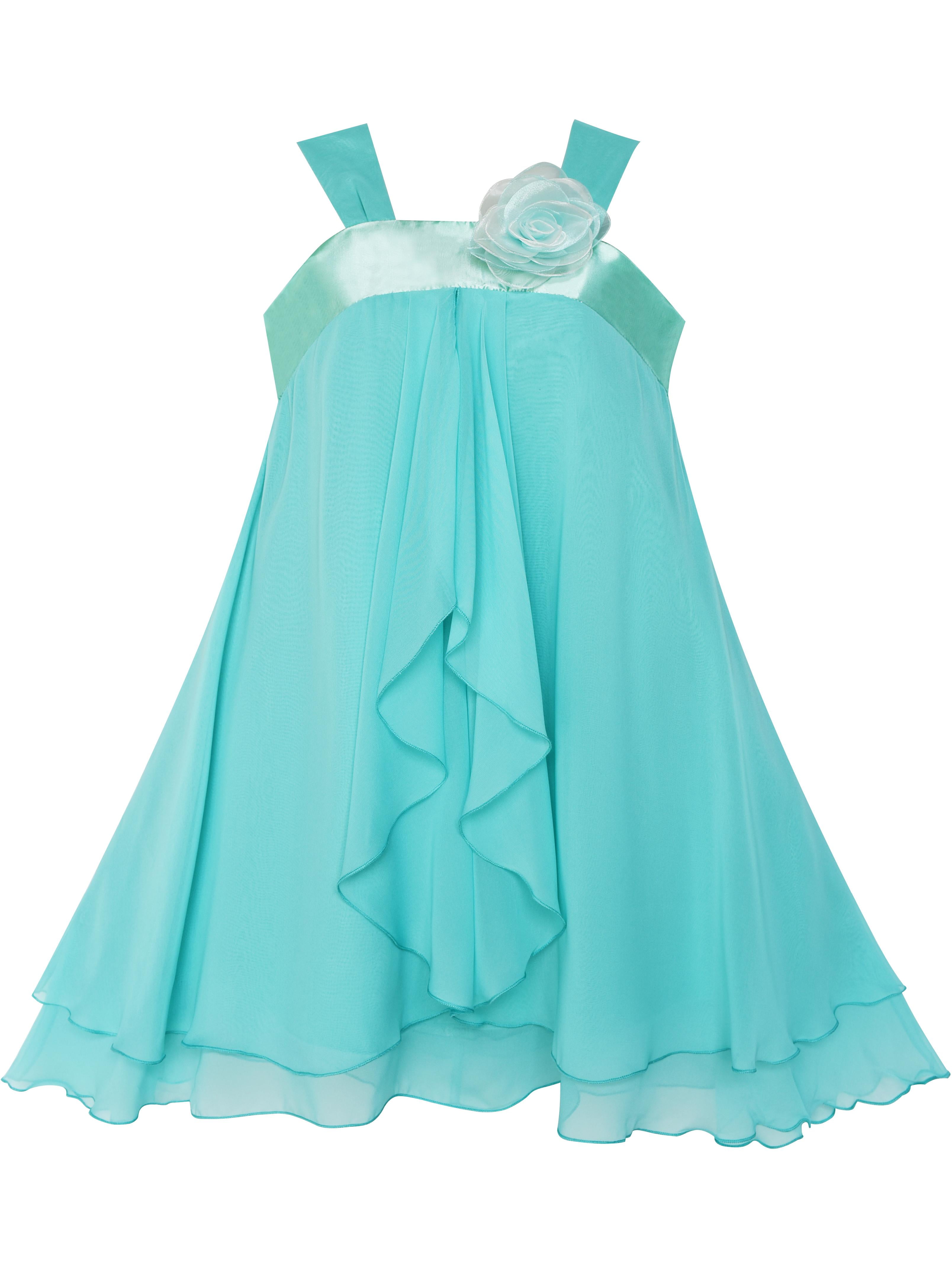 Girls Dress A-line Halter Flower Multi Layer Chiffon 8 - Walmart.com